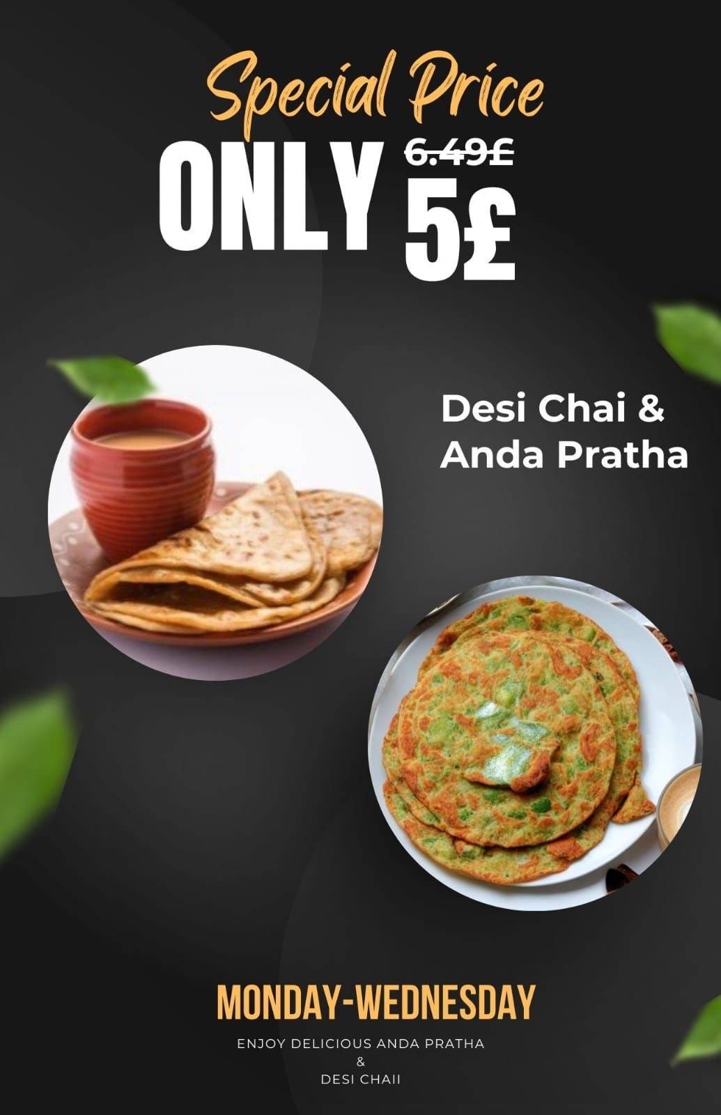 Menu at Desi Nashta restaurant, Dewsbury