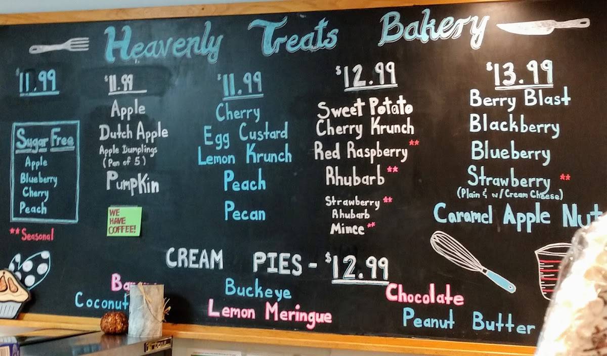 Menu at Heavenly Treats Bakery, Canal Winchester