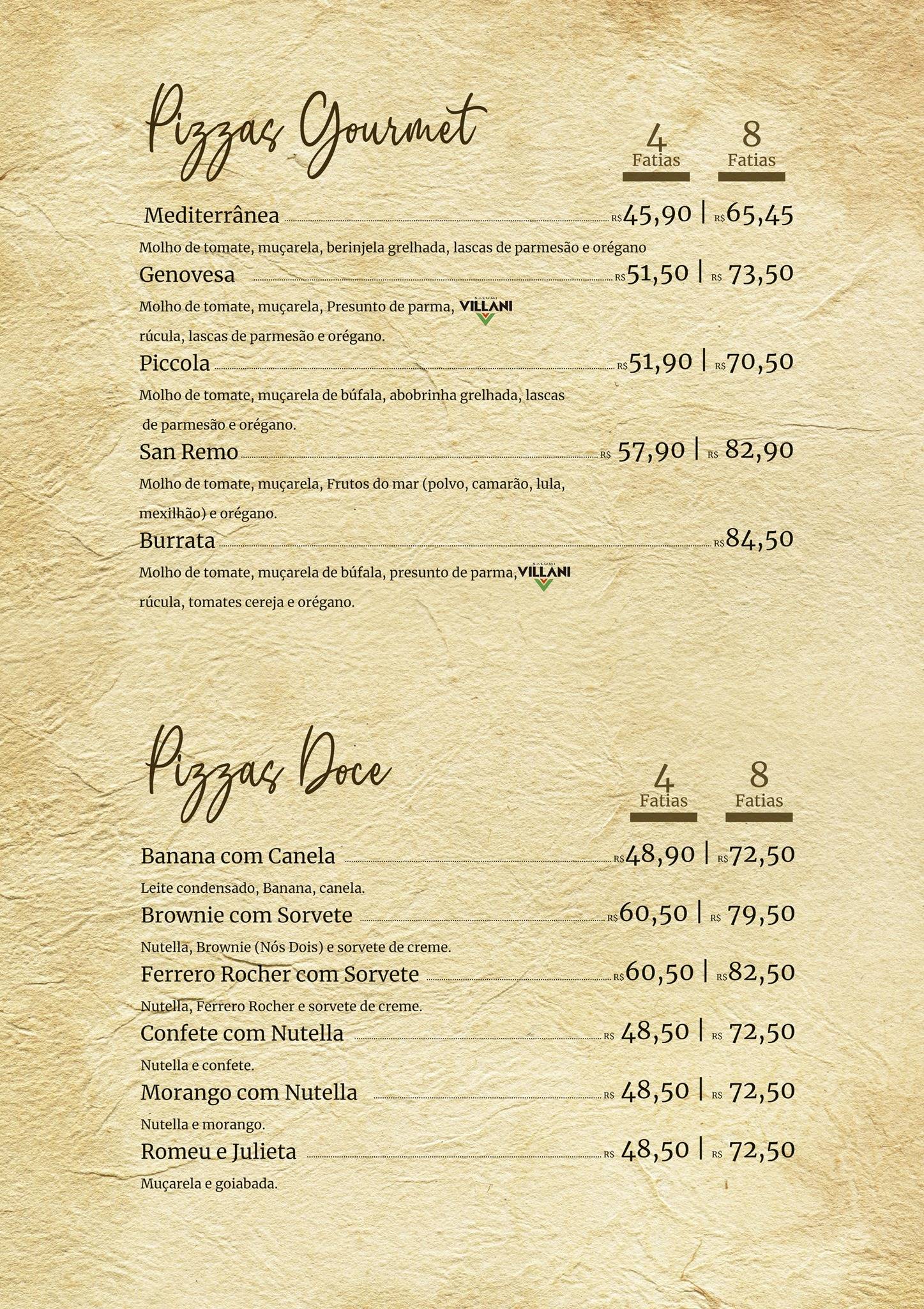 Menu em Di Bello Pizzeria, Três Rios