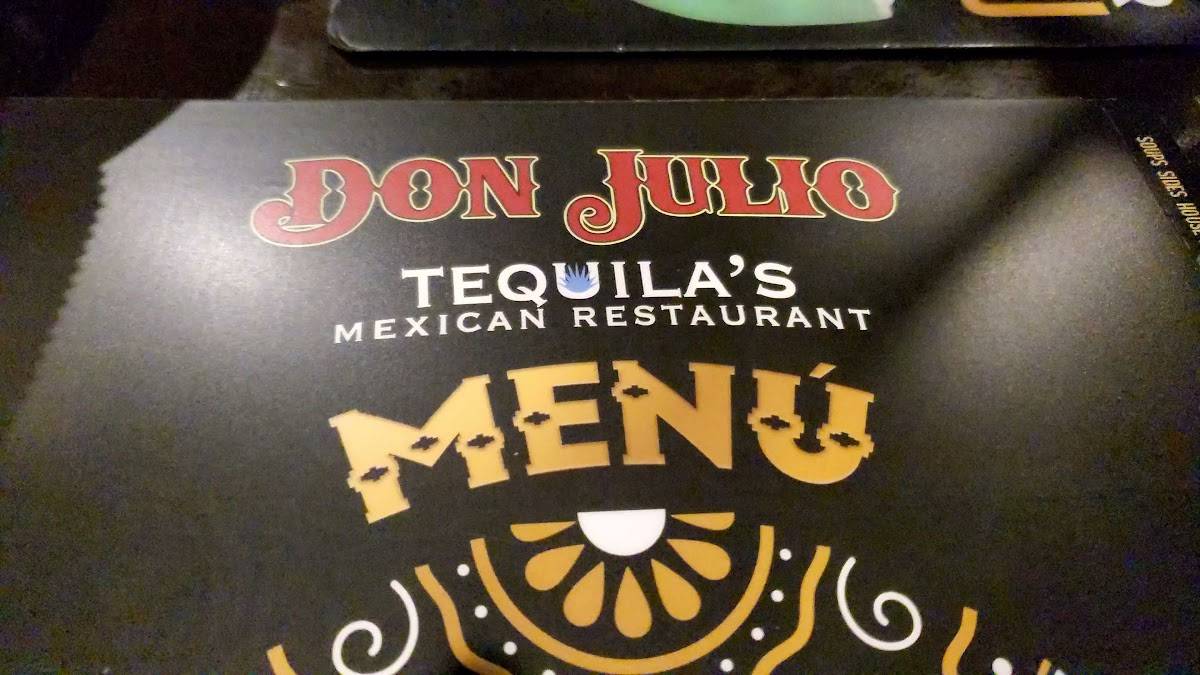 Menu at Don Julio Mexican Restaurant, Wake Forest