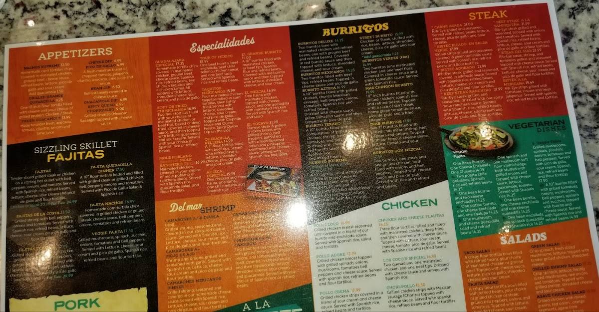 Menu at Don Mezcal Mexican Grill steakhouse, Bryn Mawr