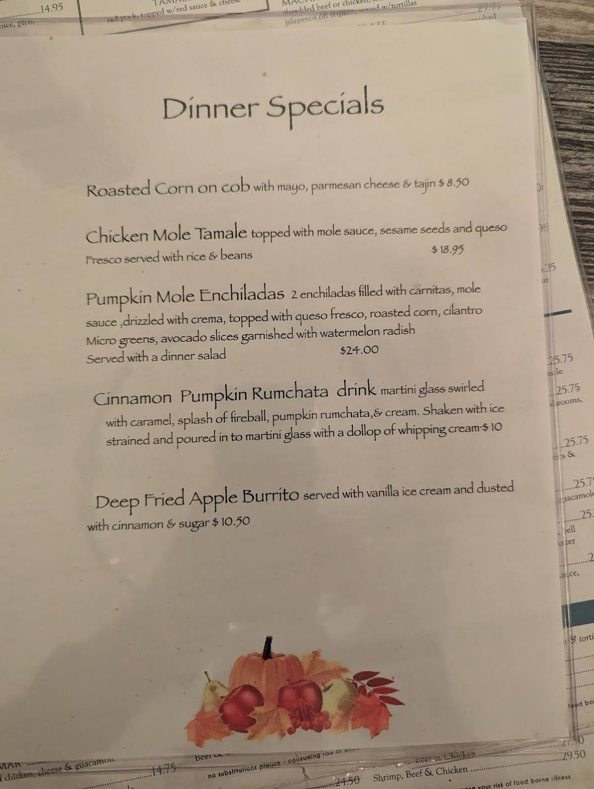 Menu at Don Ramon's Mexican Restaurant, Huntington Beach