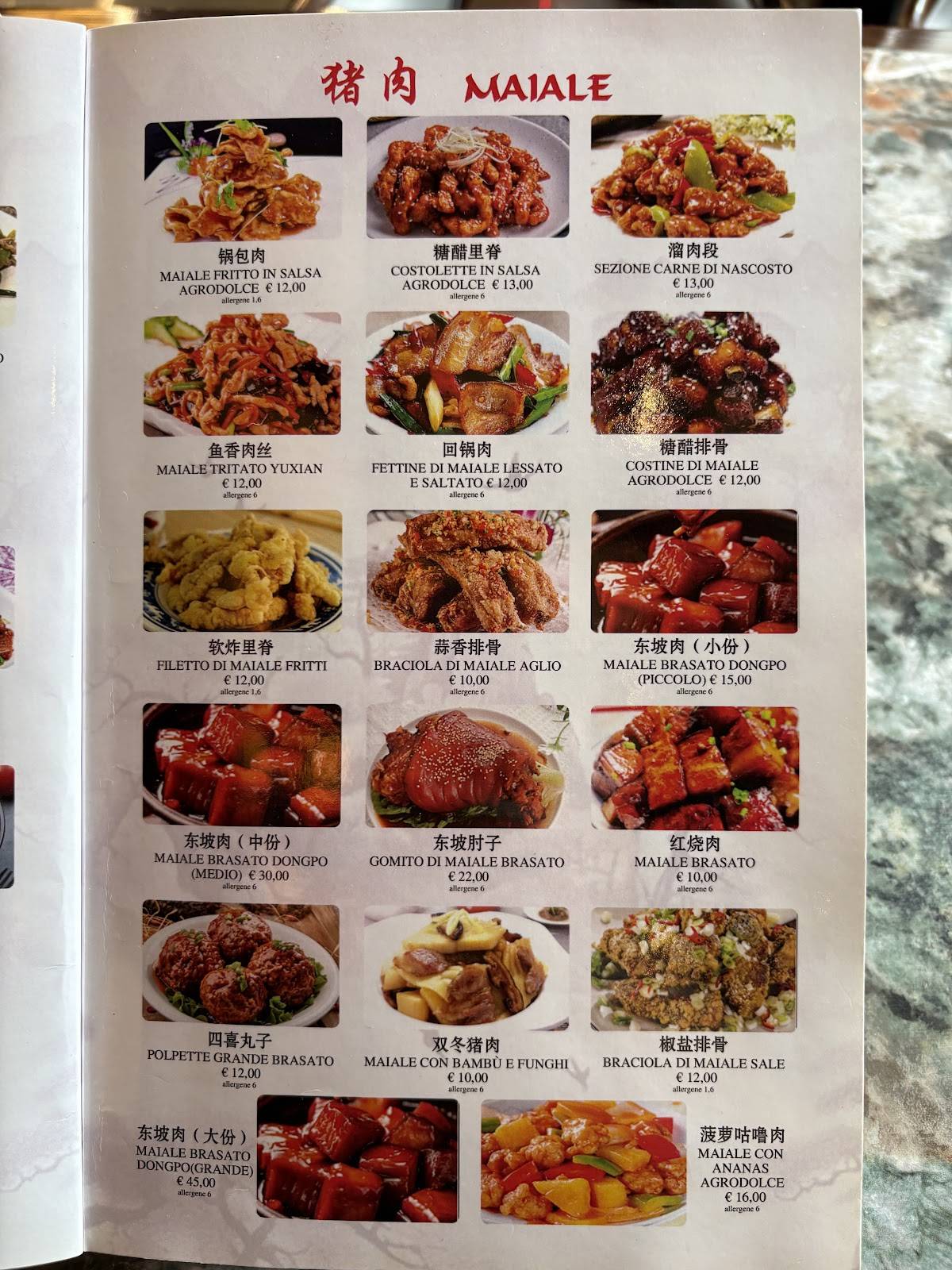 Menu da Dongbei Ristorante Cinese 飨宴融厨, Milano