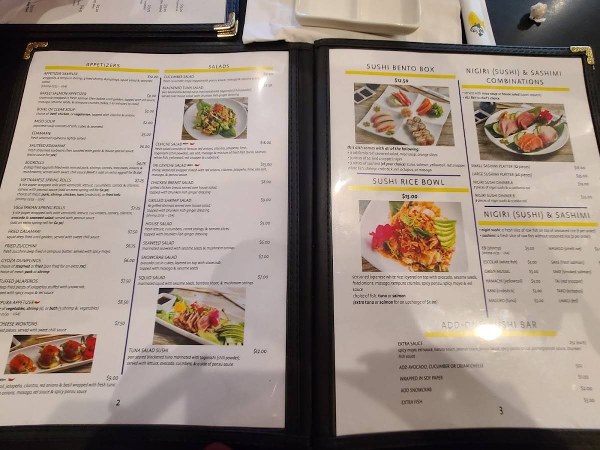 Menu at Drunken Fish - Baton Rouge, LA restaurant, Baton Rouge