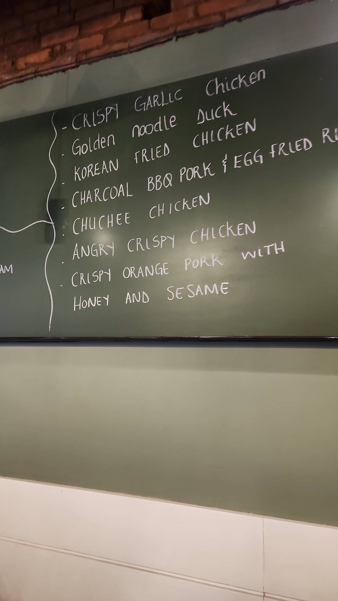Menu at The Wok Box restaurant, Durban