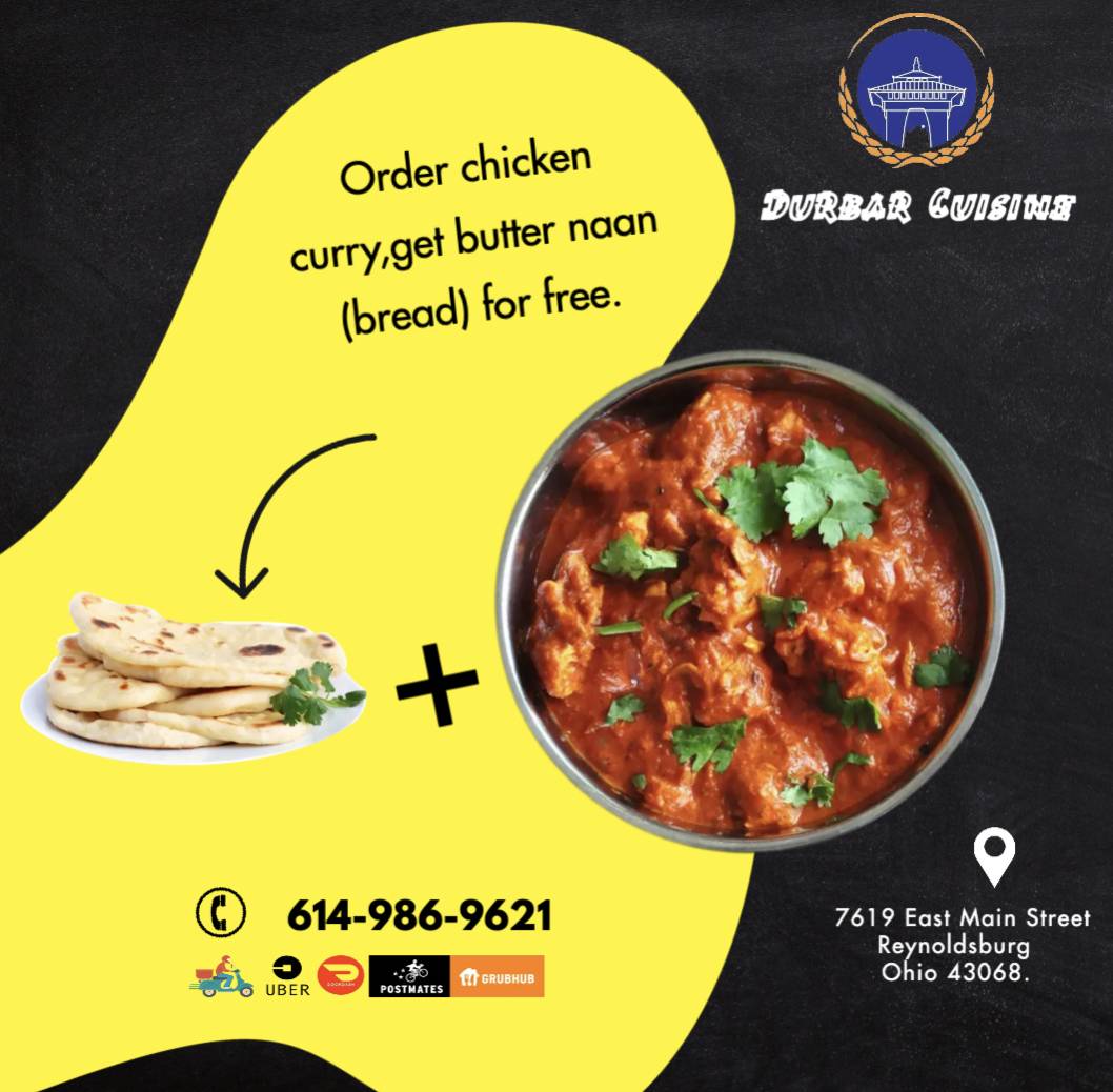 Menu at Durbar Nepali and indian Cuisine, Reynoldsburg