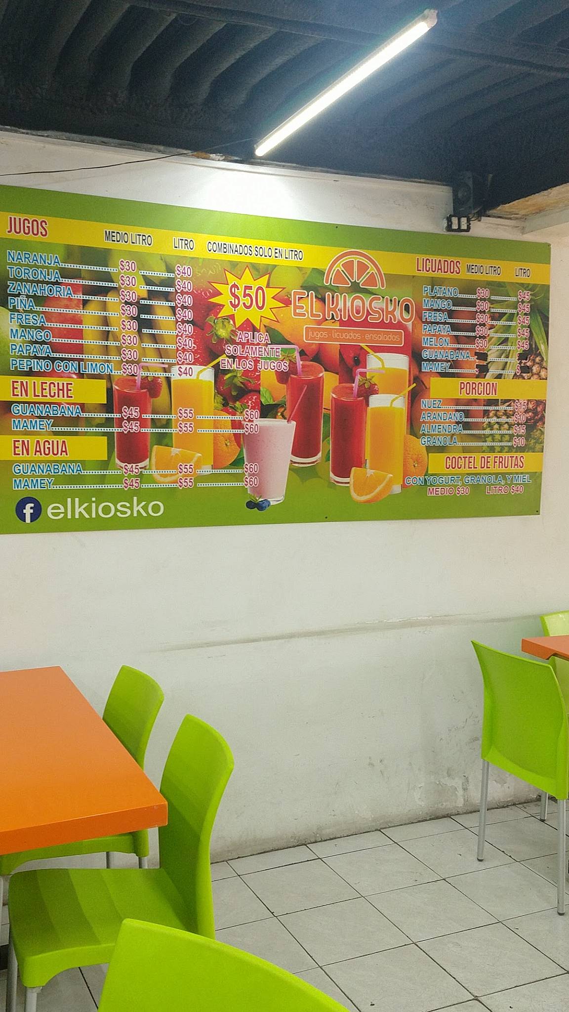 Carta de EL KIOSKO, Monterrey