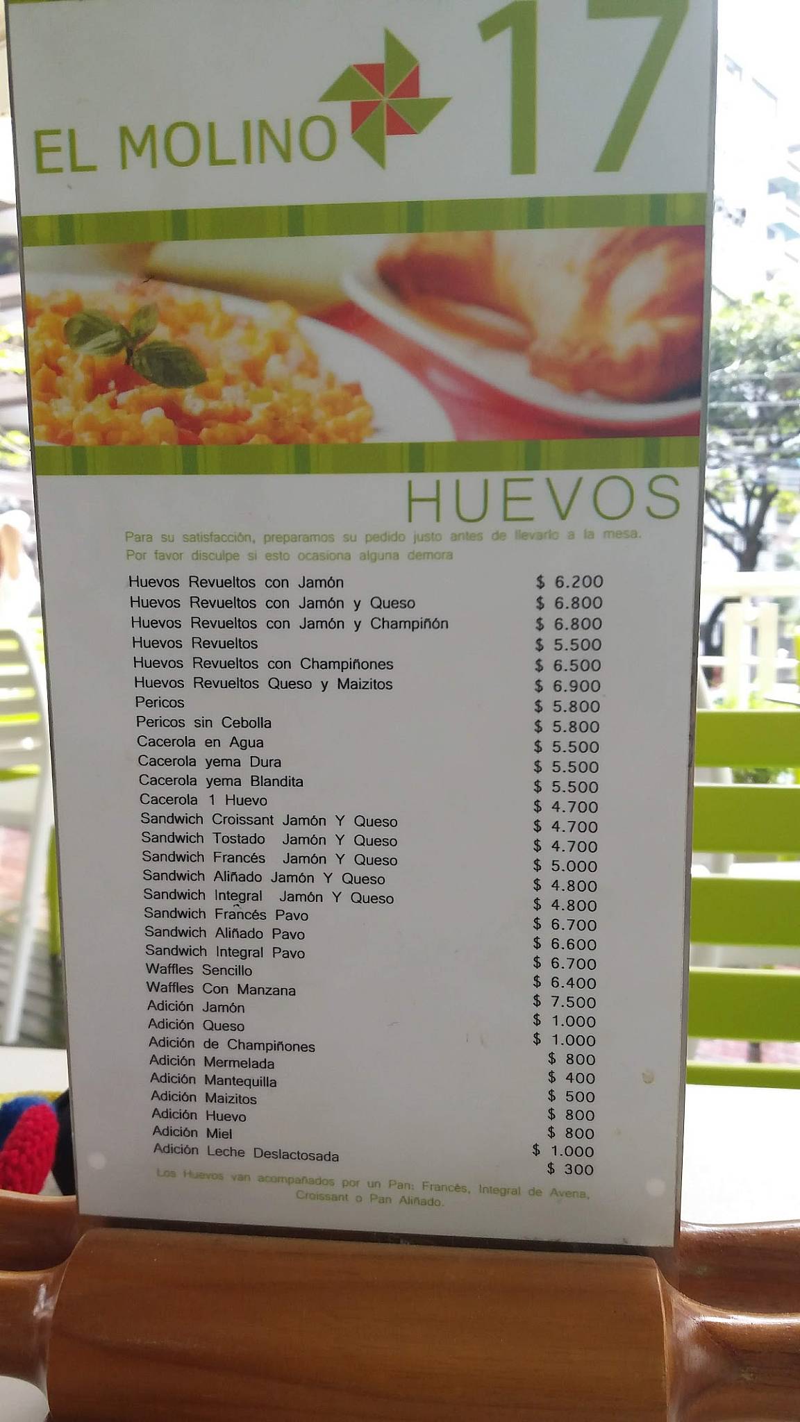 Menu at EL MOLINO - Oeste restaurant, Cali, Cra. 1b #6-11