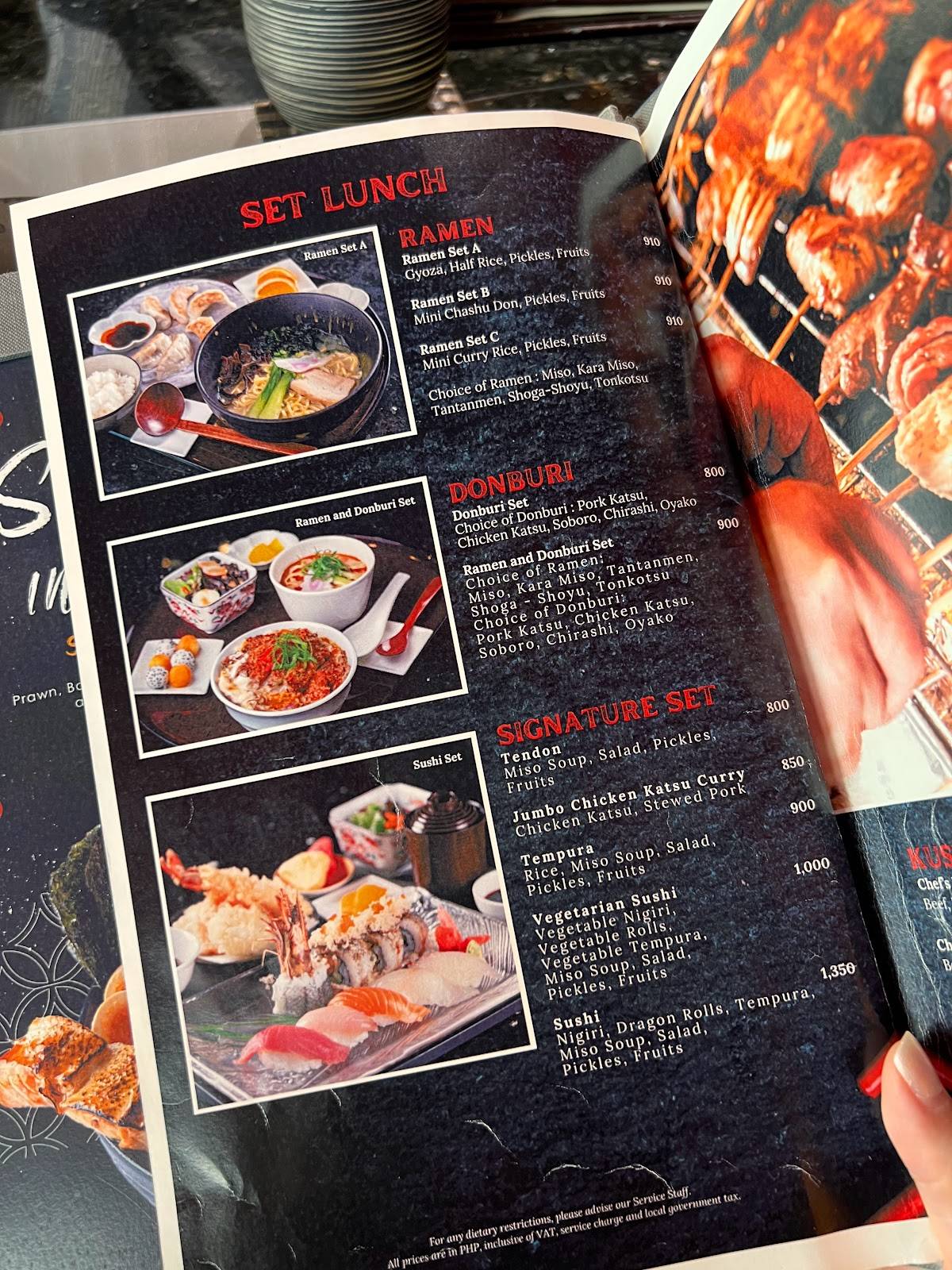 Menu at 炎舞 ENBU restaurant, Philippines, Okada Manila