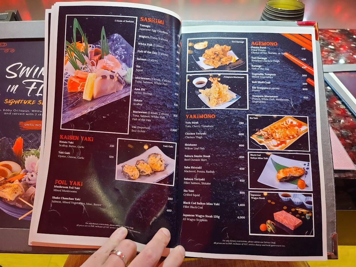 Menu at 炎舞 ENBU restaurant, Philippines, Okada Manila