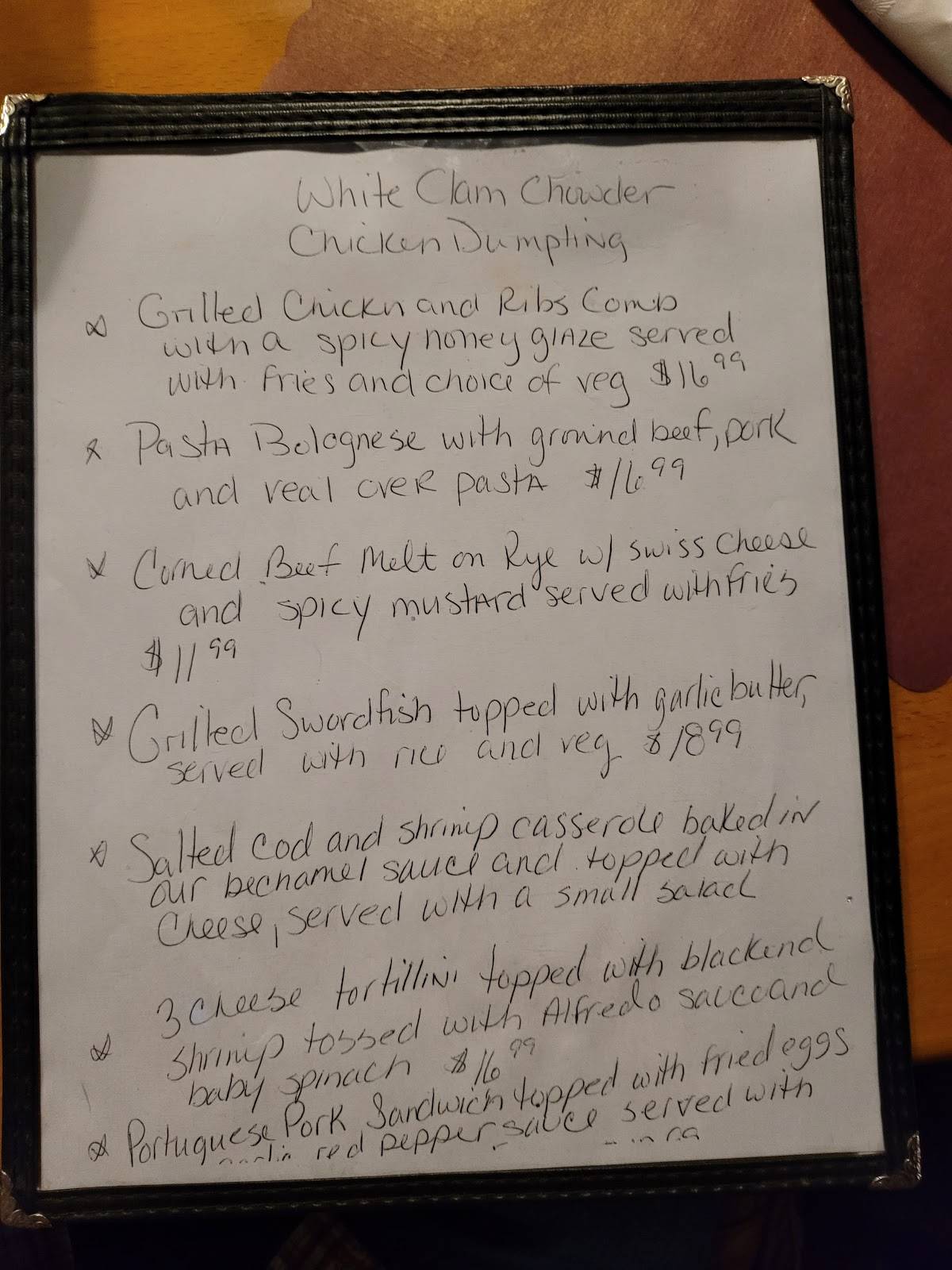 Menu at Red Bridge Tavern pub & bar, East Providence