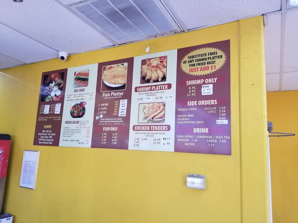 Menu at Eastpoint Fish & Wings restaurant, East Point