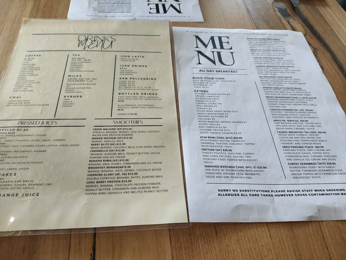 Menu at Eating Station cafe, Ravenhall