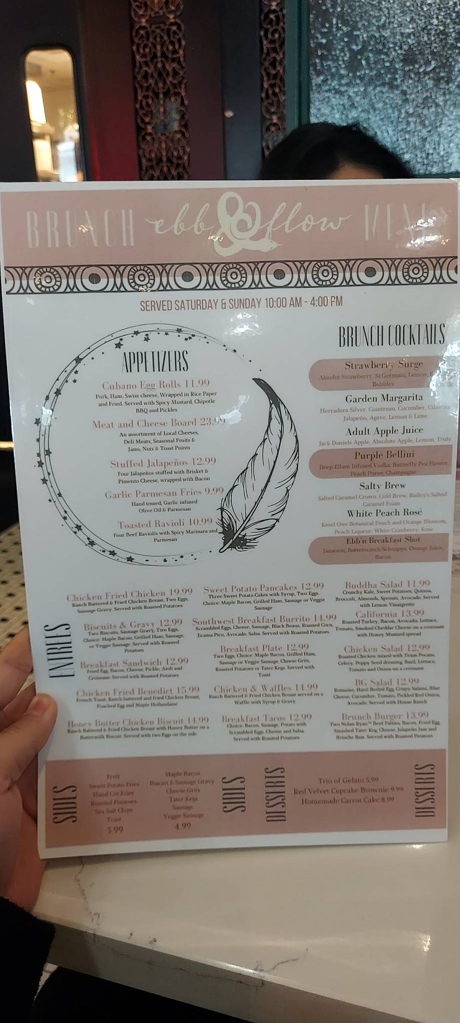 Carta del pub y bar Ebb & Flow, Plano