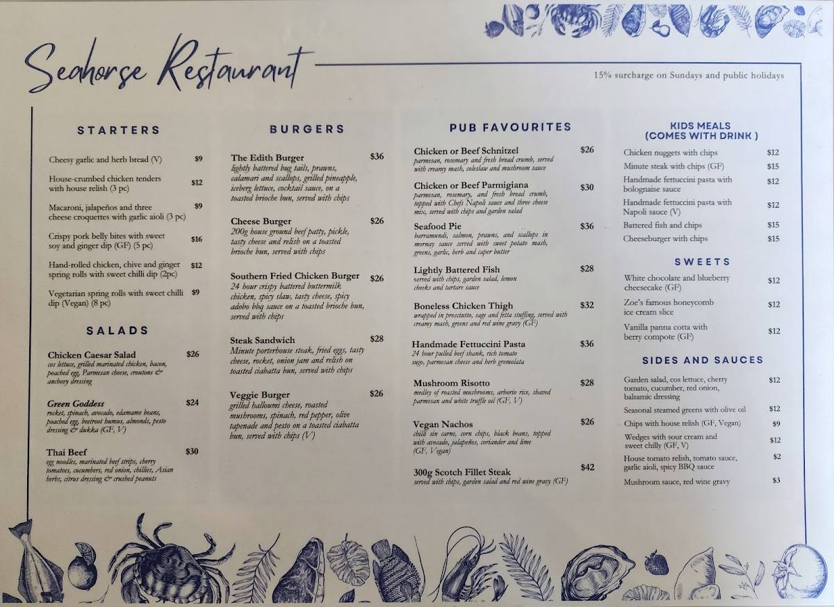 Menu at Edithburgh Hotel Restaurant, Edithburgh