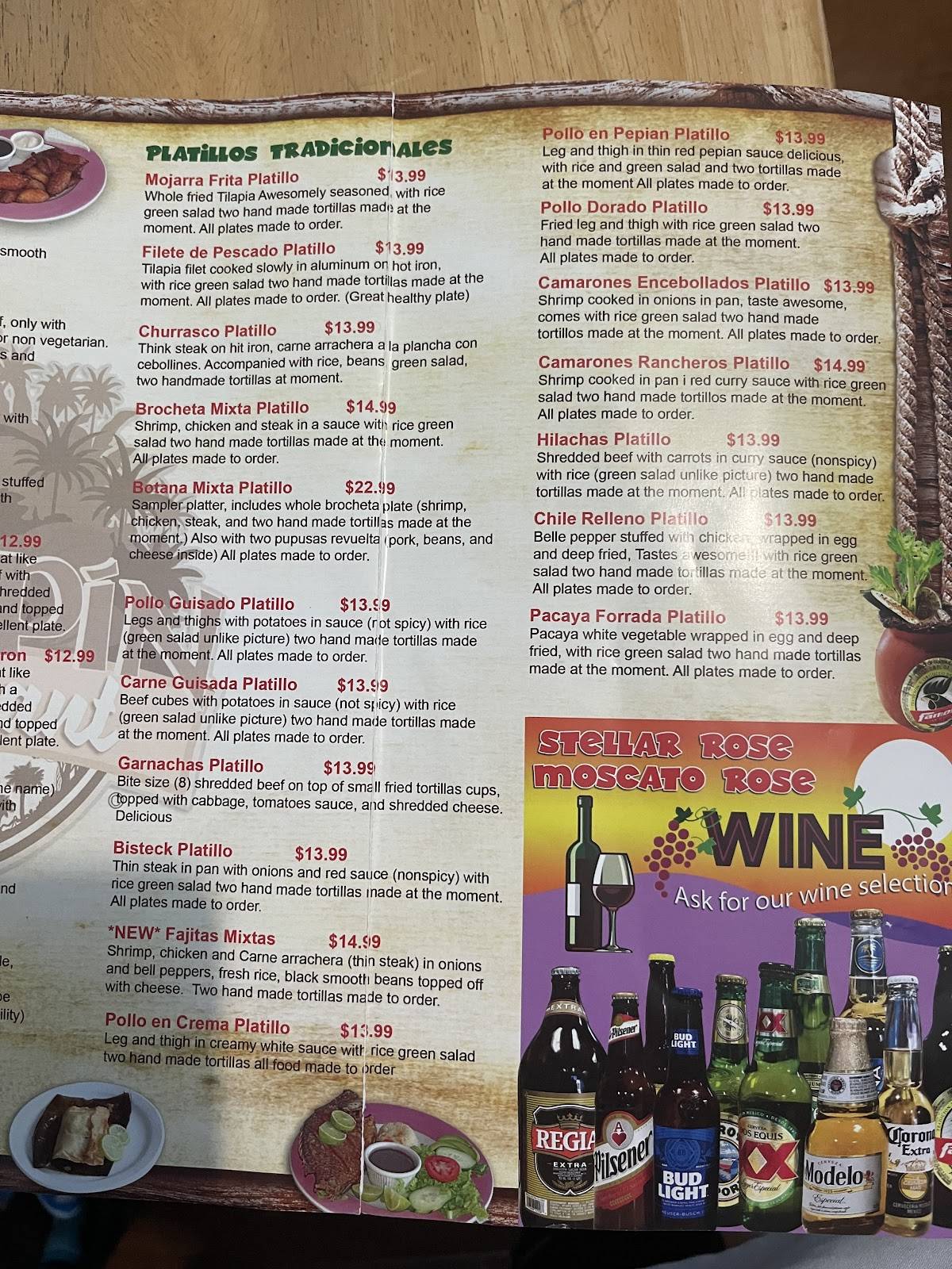 Menu at El Chapín Restaurant Bakery & Store, Oceanside