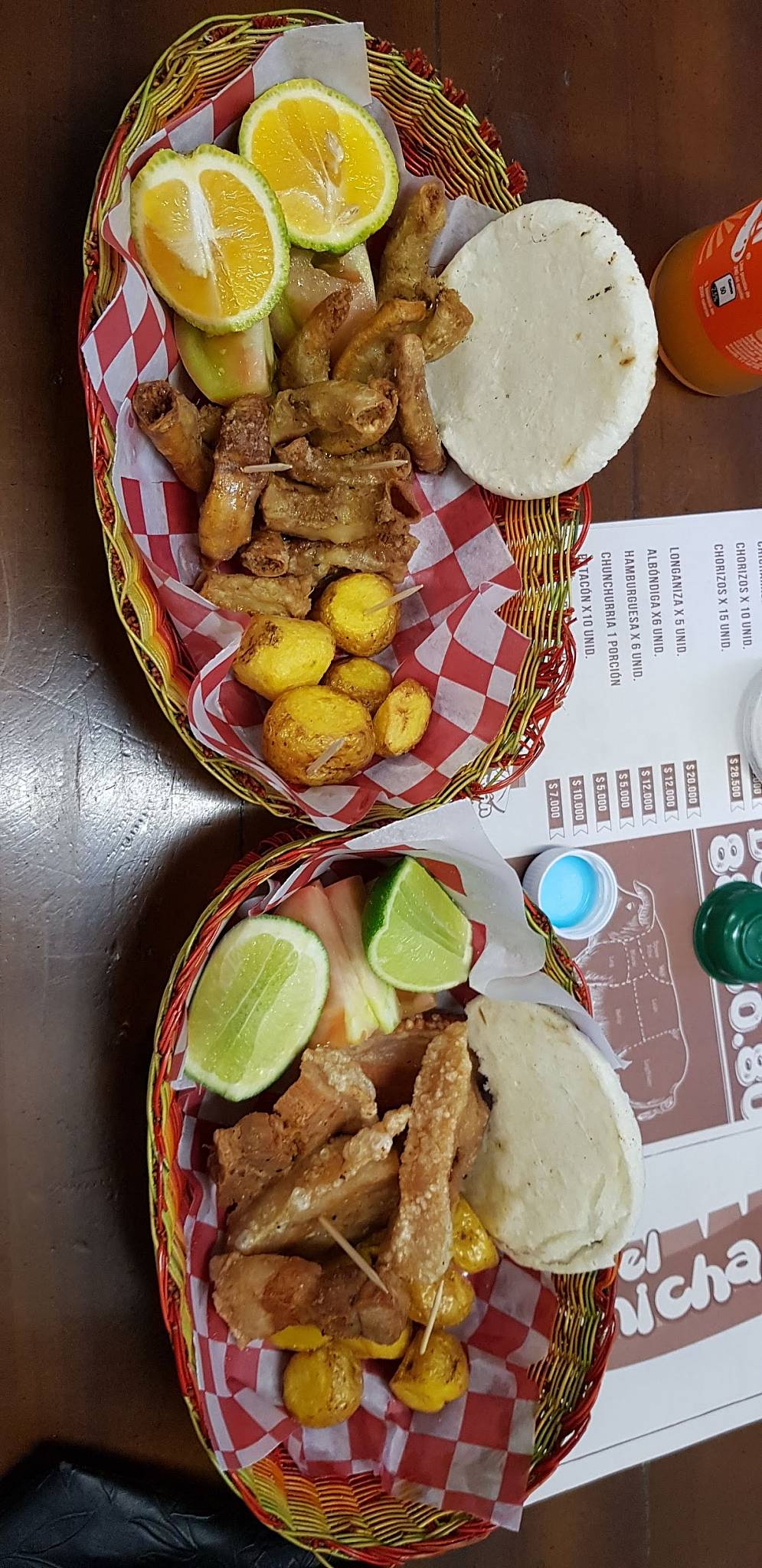 Carta del restaurante El Chicharrón con Limón, Manizales