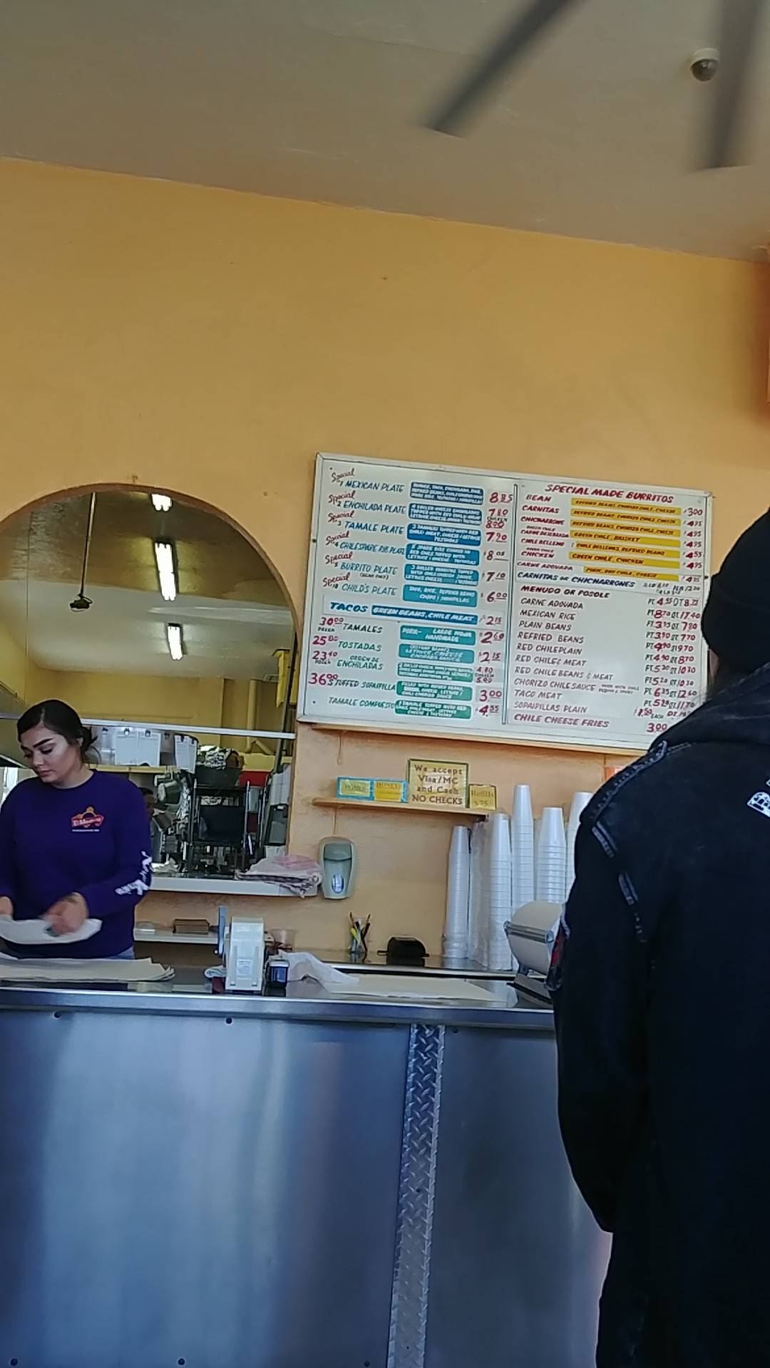 Menu at El Modelo Mexican Foods restaurant, Albuquerque