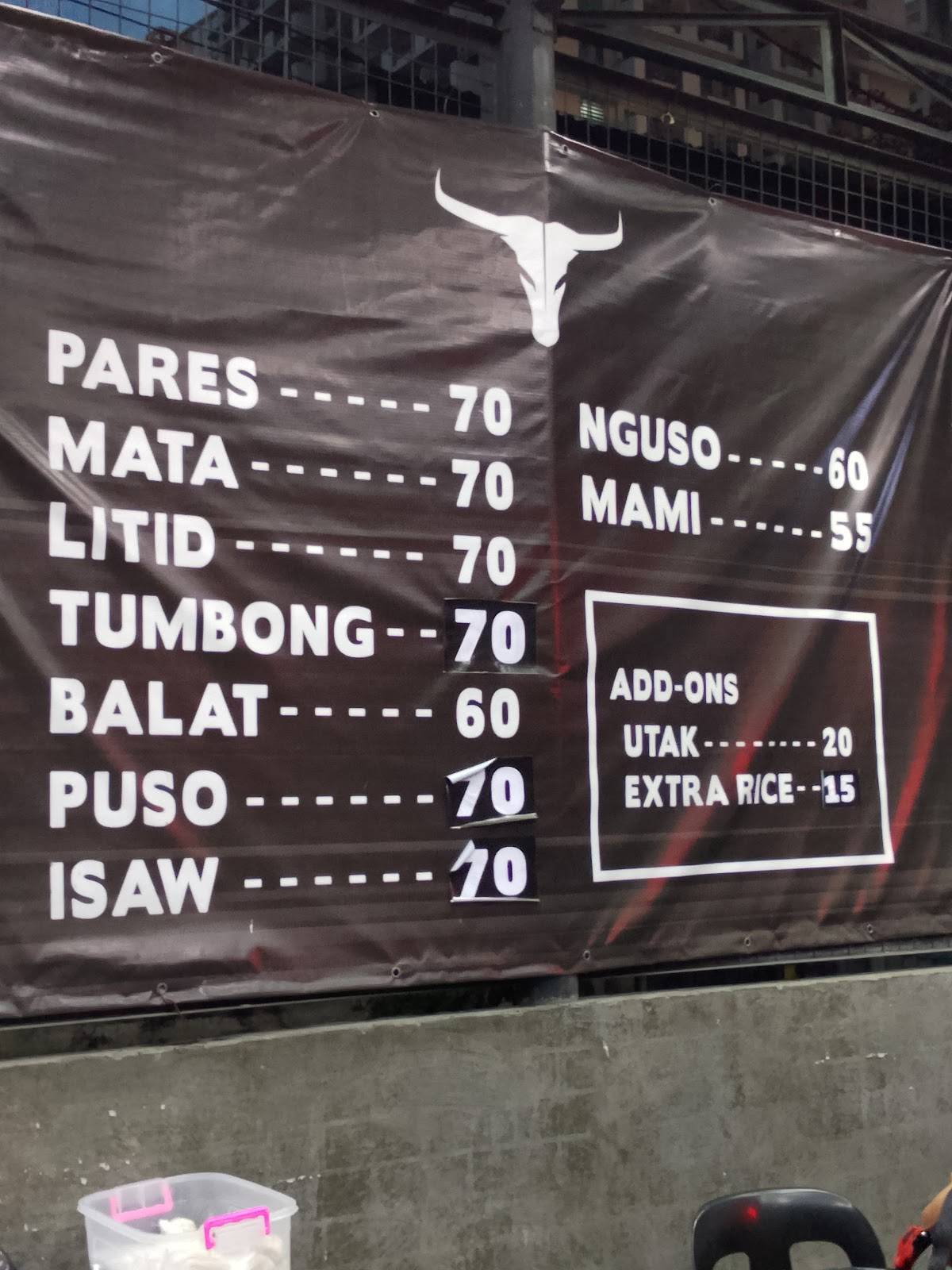Menu at El Patron Walastik Pares restaurant, Mandaluyong