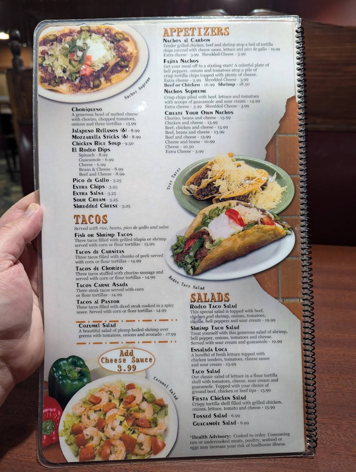 Menu at El Rodeo Mexican Restaurant, Benton Harbor