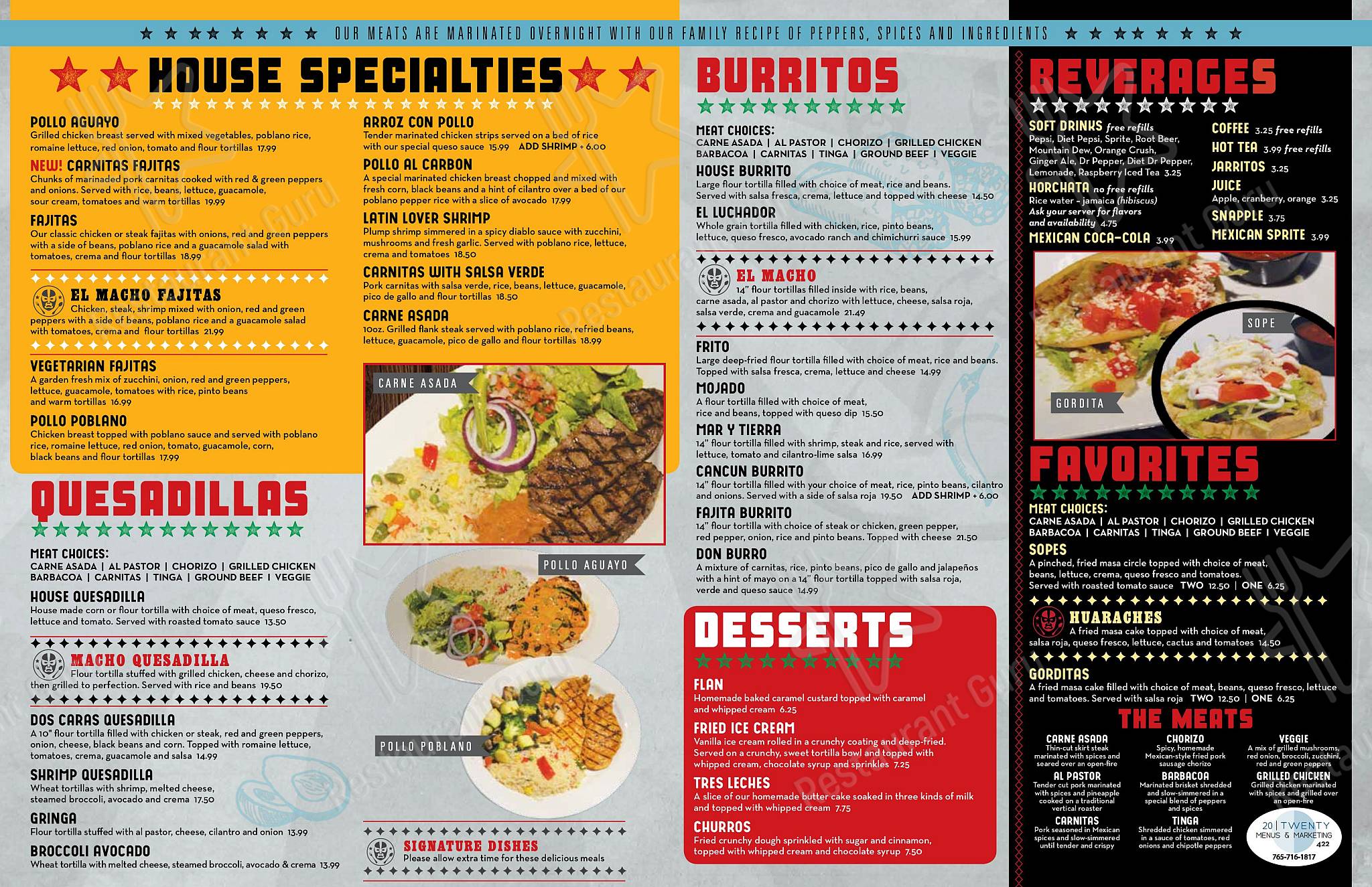 Menu at El Taco Macho restaurant, Painesville