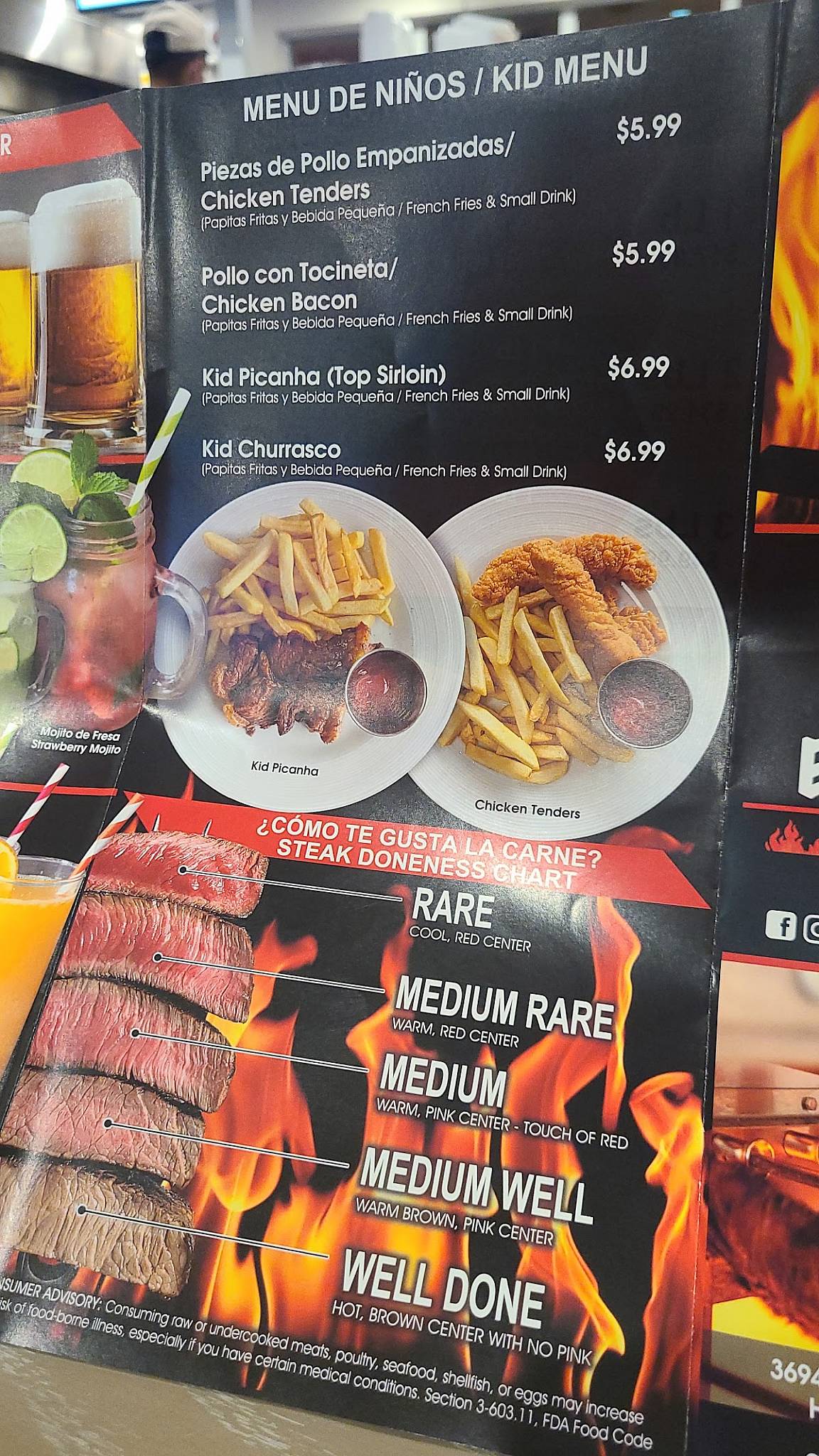 Menu at El Churrascaso Grill - Miramar restaurant, Miramar