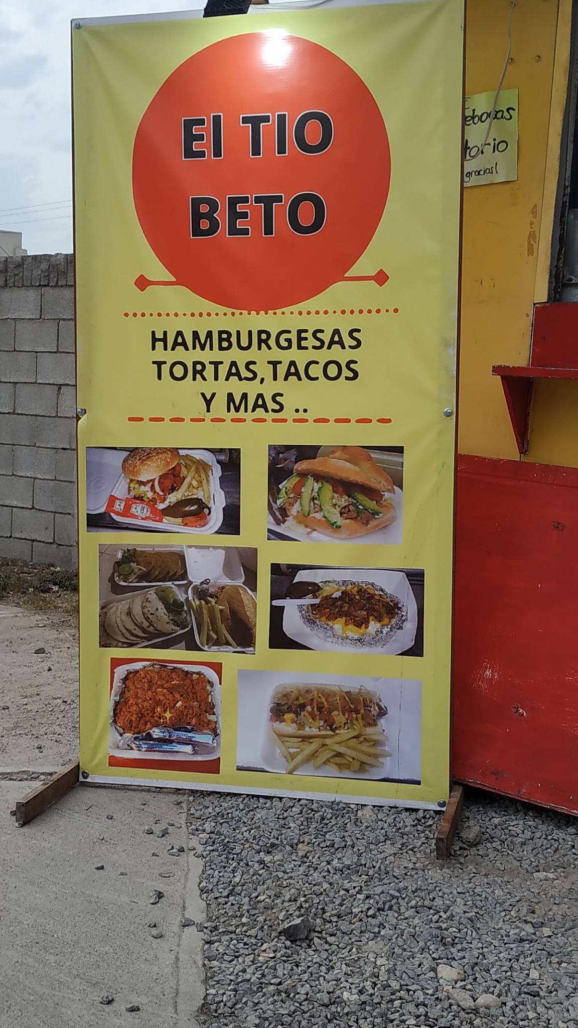 Carta del restaurante El tío Beto, Ramos Arizpe