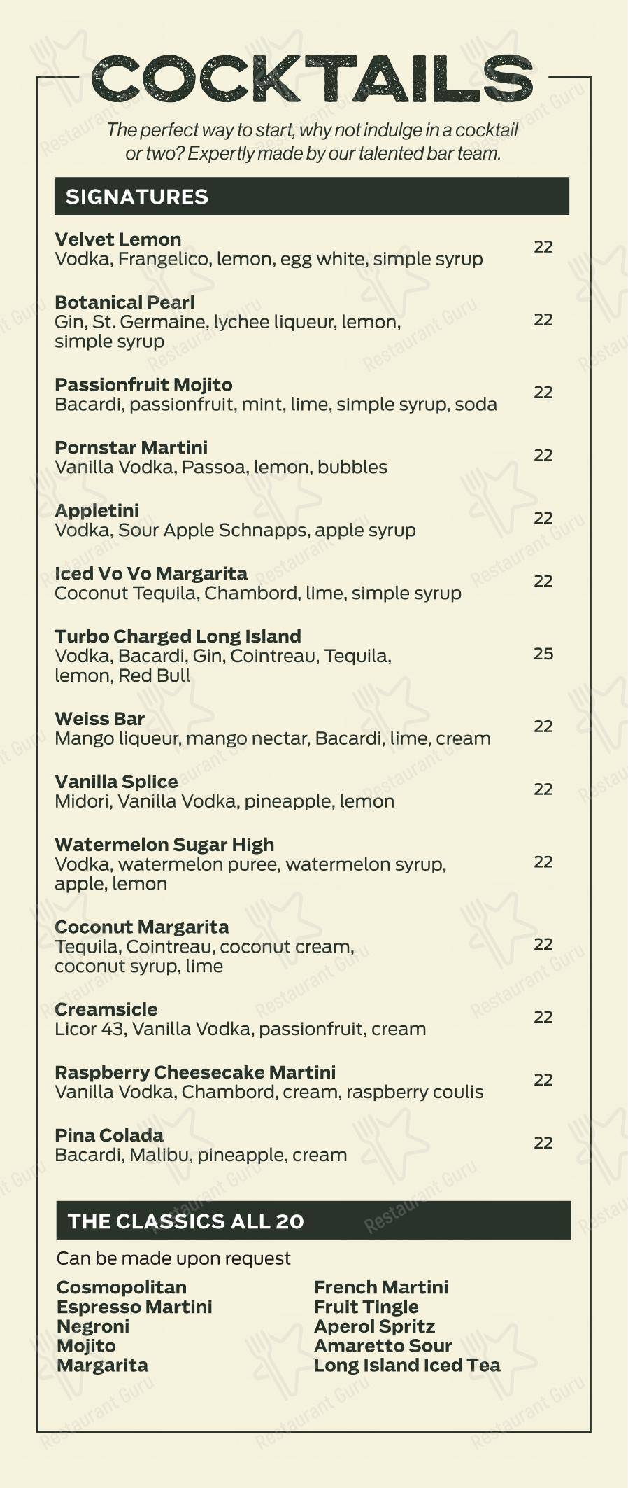 Menu at Elanora Hotel East Gosford pub & bar, East Gosford
