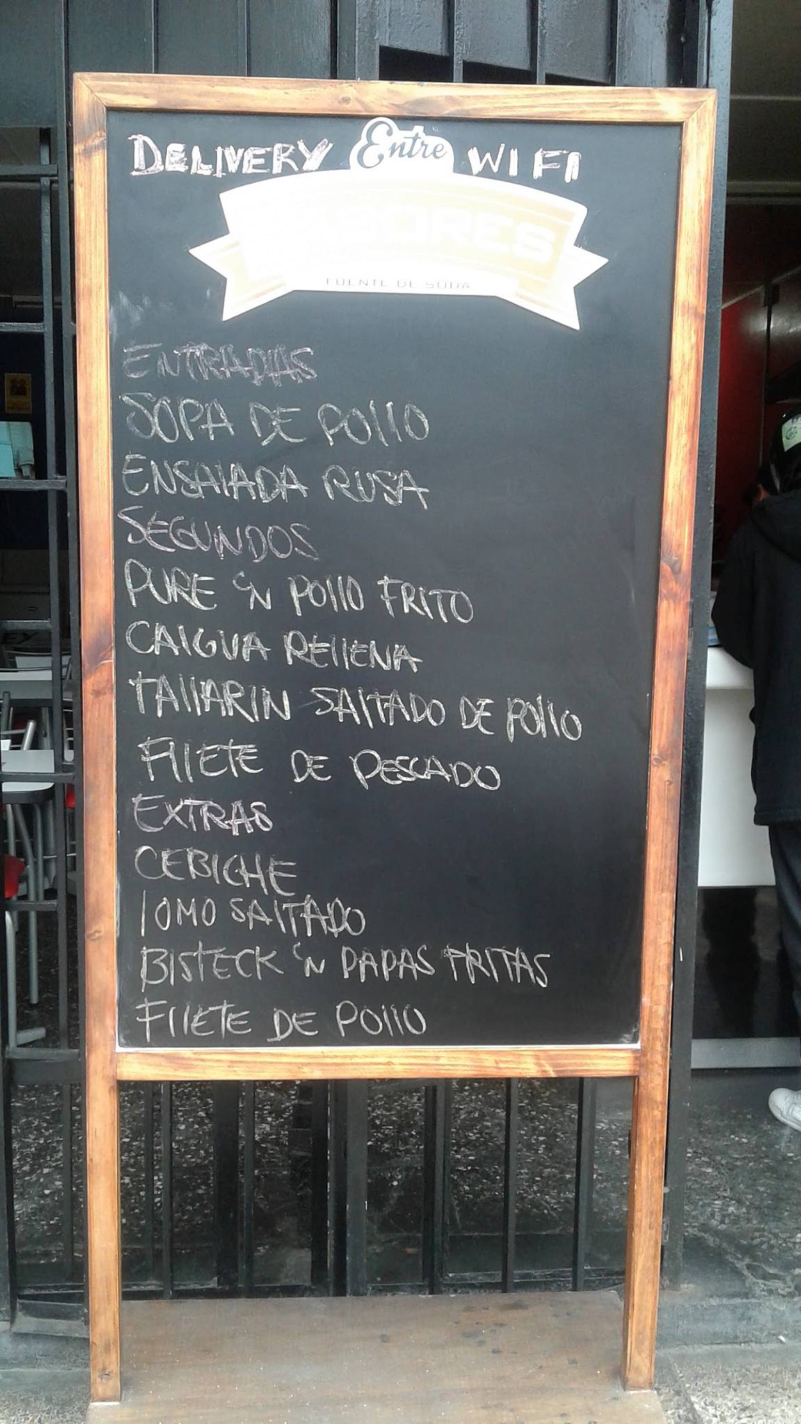 Menu at Entre Sabores restaurant, Pueblo Libre