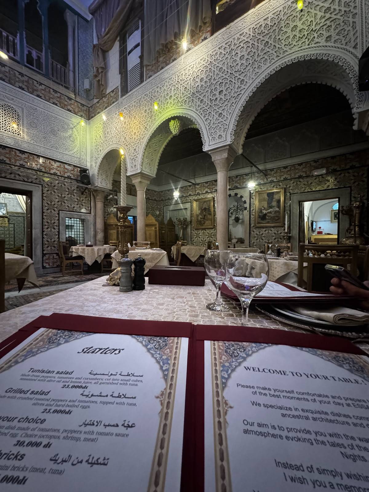 Menu au Restaurant Essaraya, Tunis