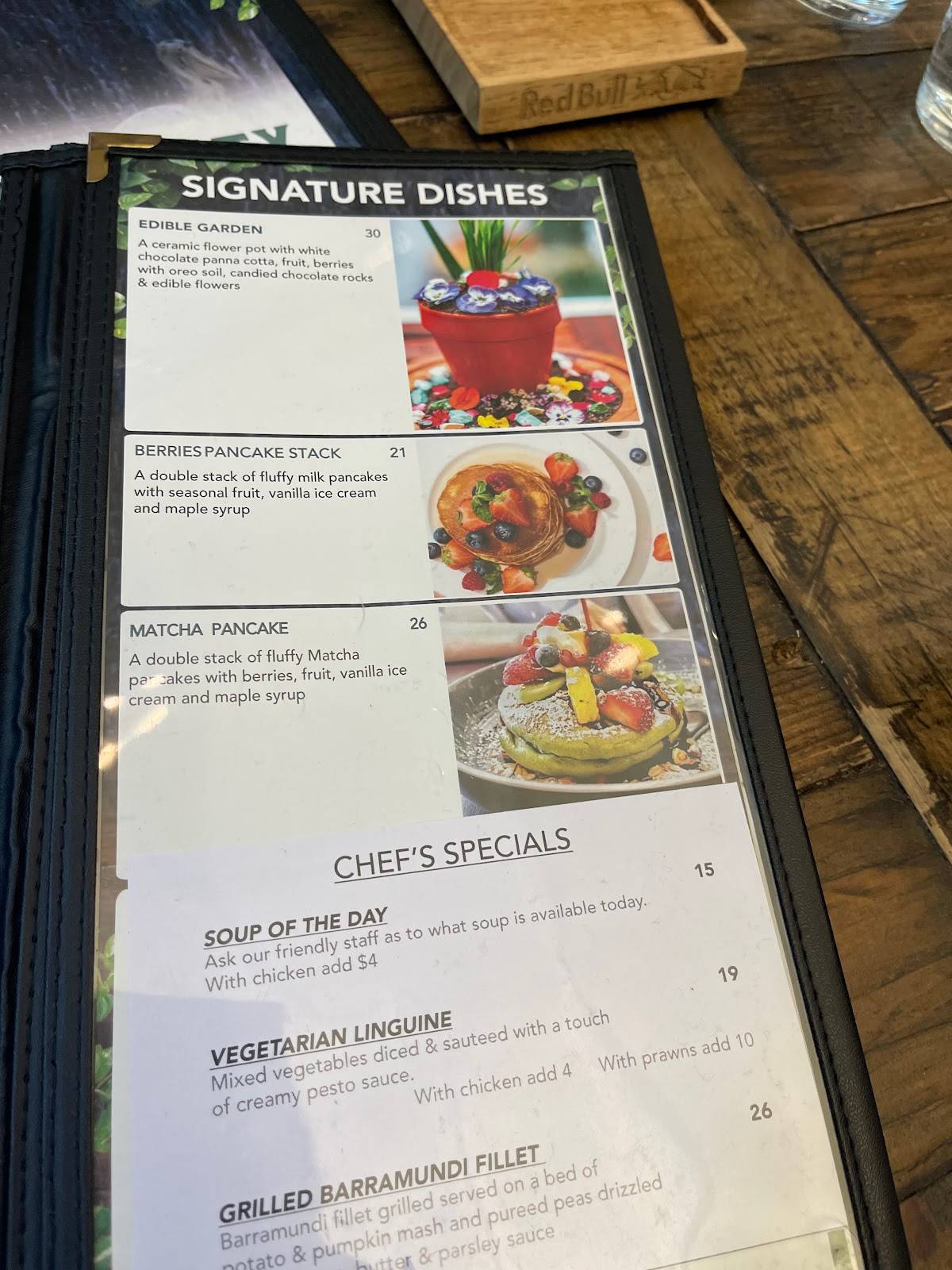Menu at Eternity Cafe Town Hall Station, Sydney
