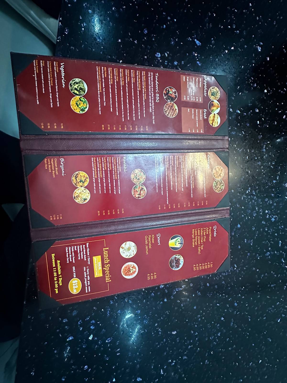 Menu at Faisal Kabab Hut restaurant, Calgary