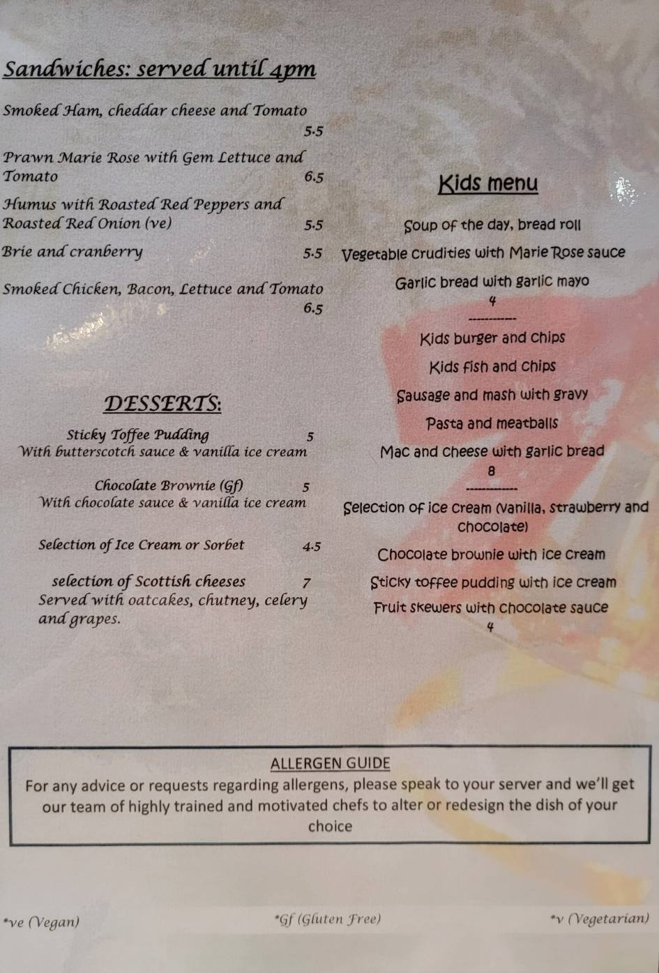 Menu at The Bruce Inn pub & bar, Falkland