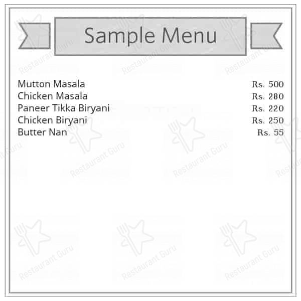 Menu at Farm Regency Resort, Mumbai, Zui Pada