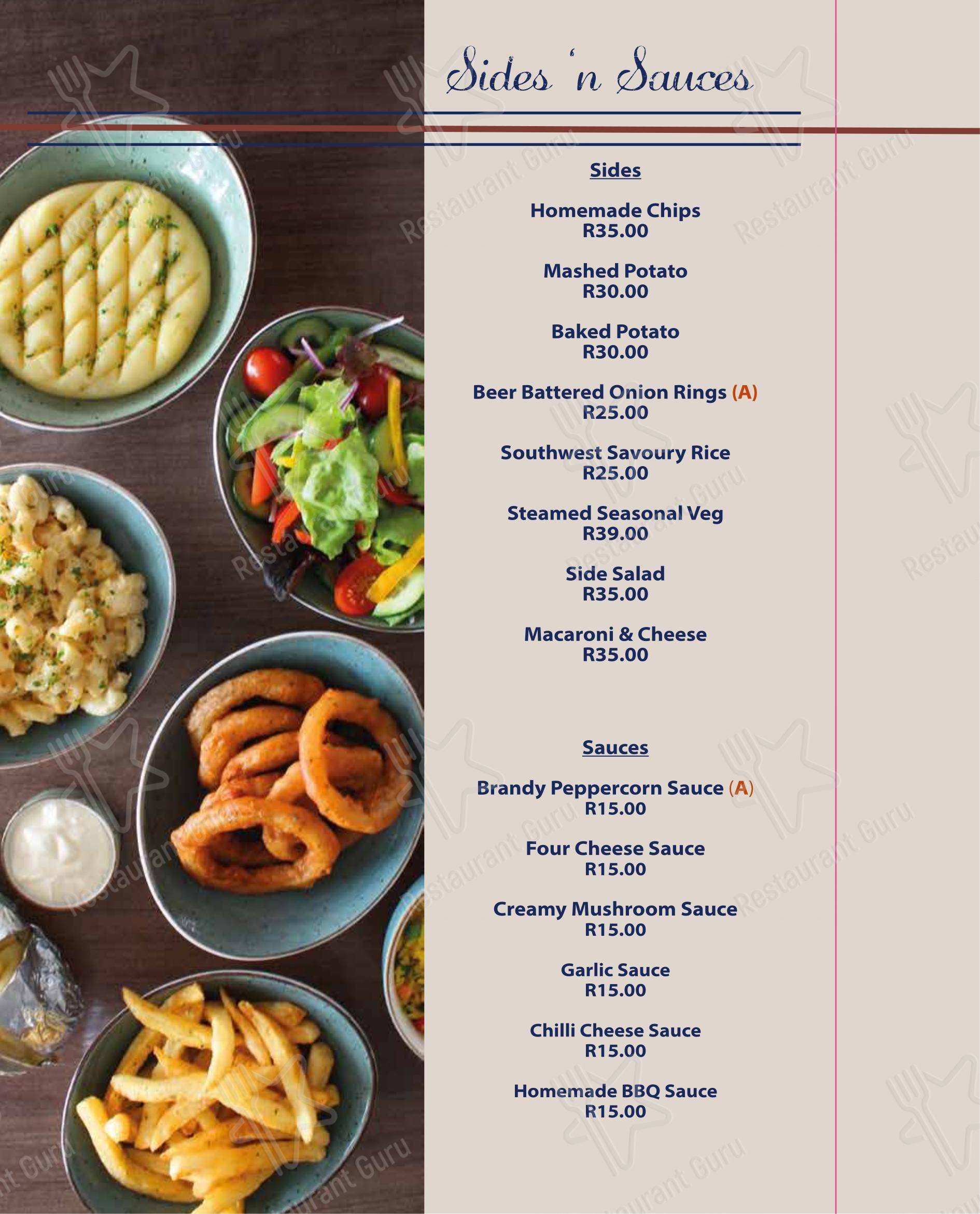 Menu at Farm 'n Sea Grillhouse restaurant, Vanderbijlpark