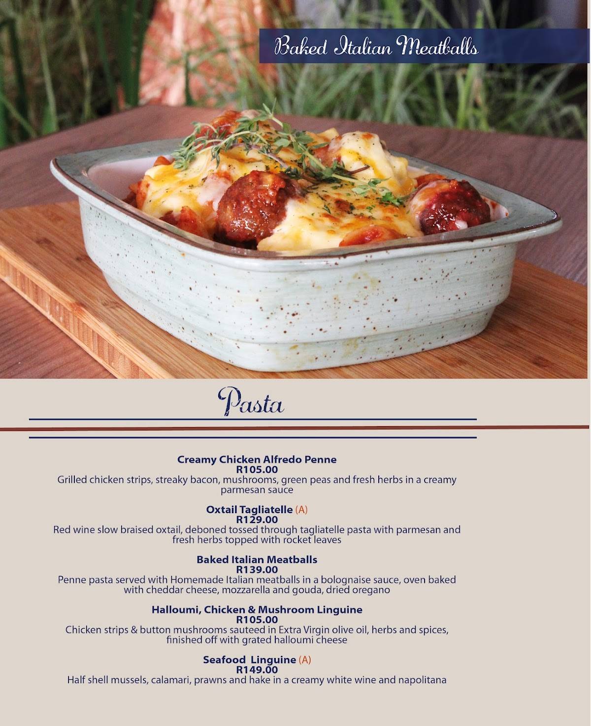 Menu at Farm 'n Sea Grillhouse restaurant, Vanderbijlpark