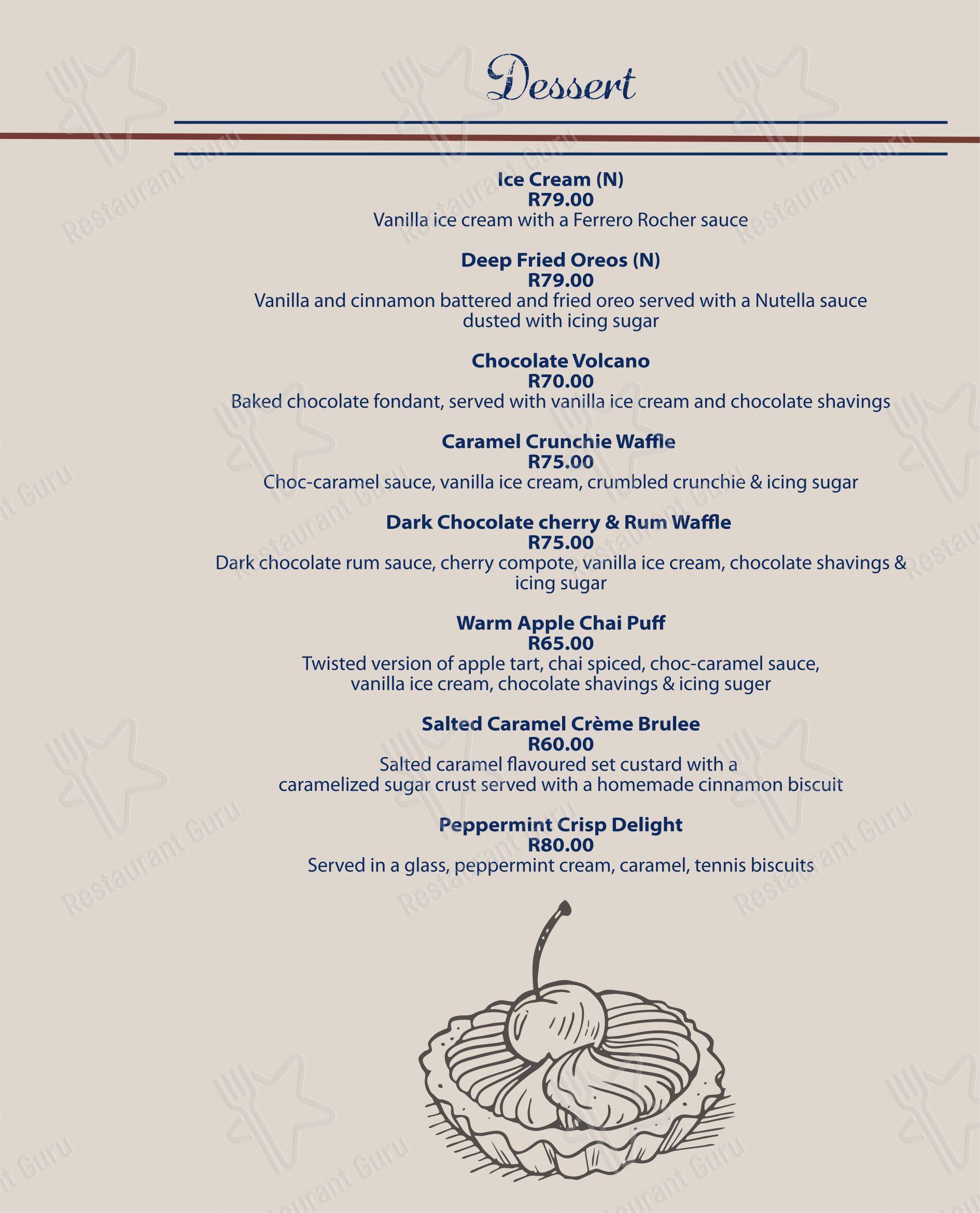 Menu at Farm 'n Sea Grillhouse restaurant, Vanderbijlpark