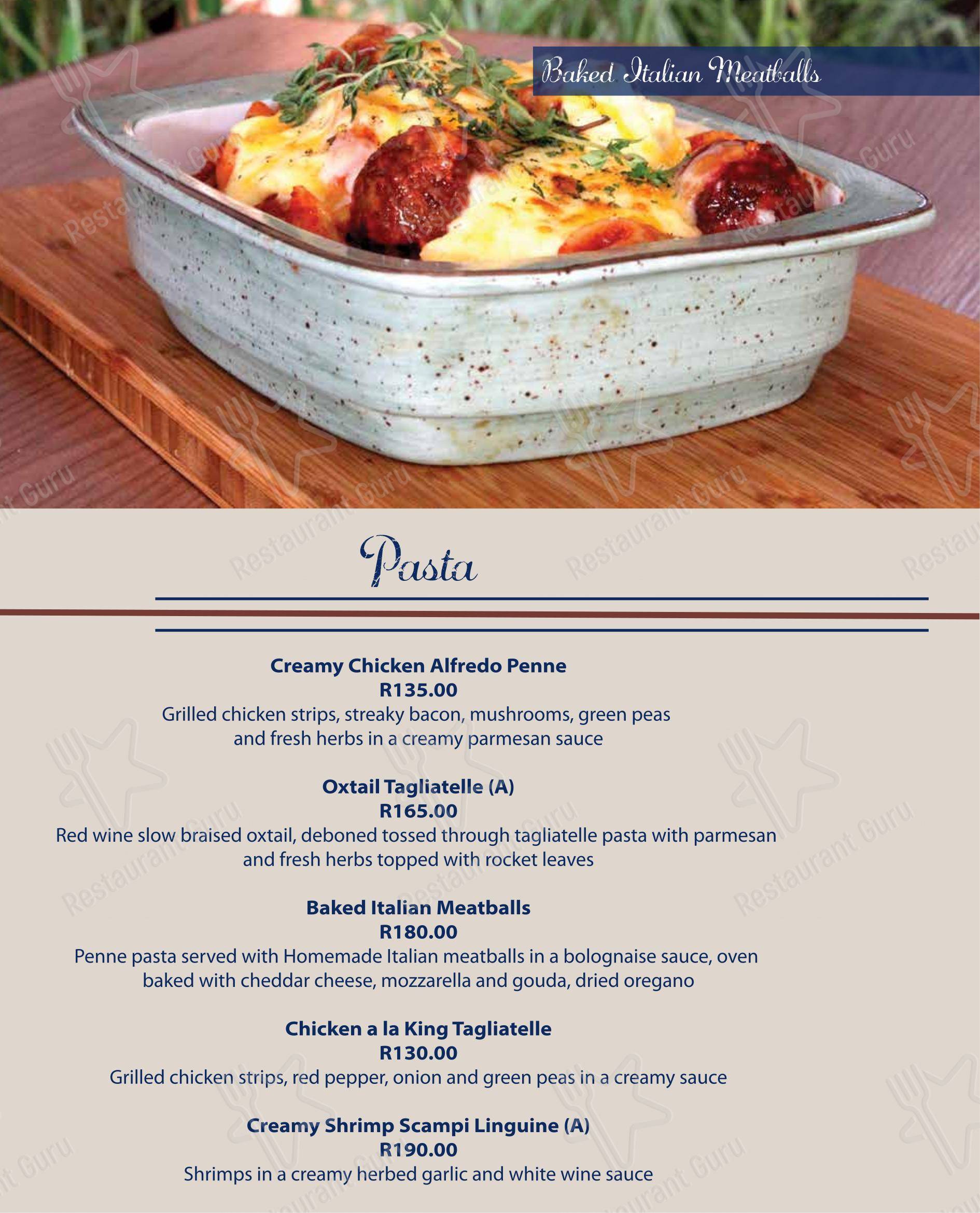 Menu at Farm 'n Sea Grillhouse restaurant, Vanderbijlpark