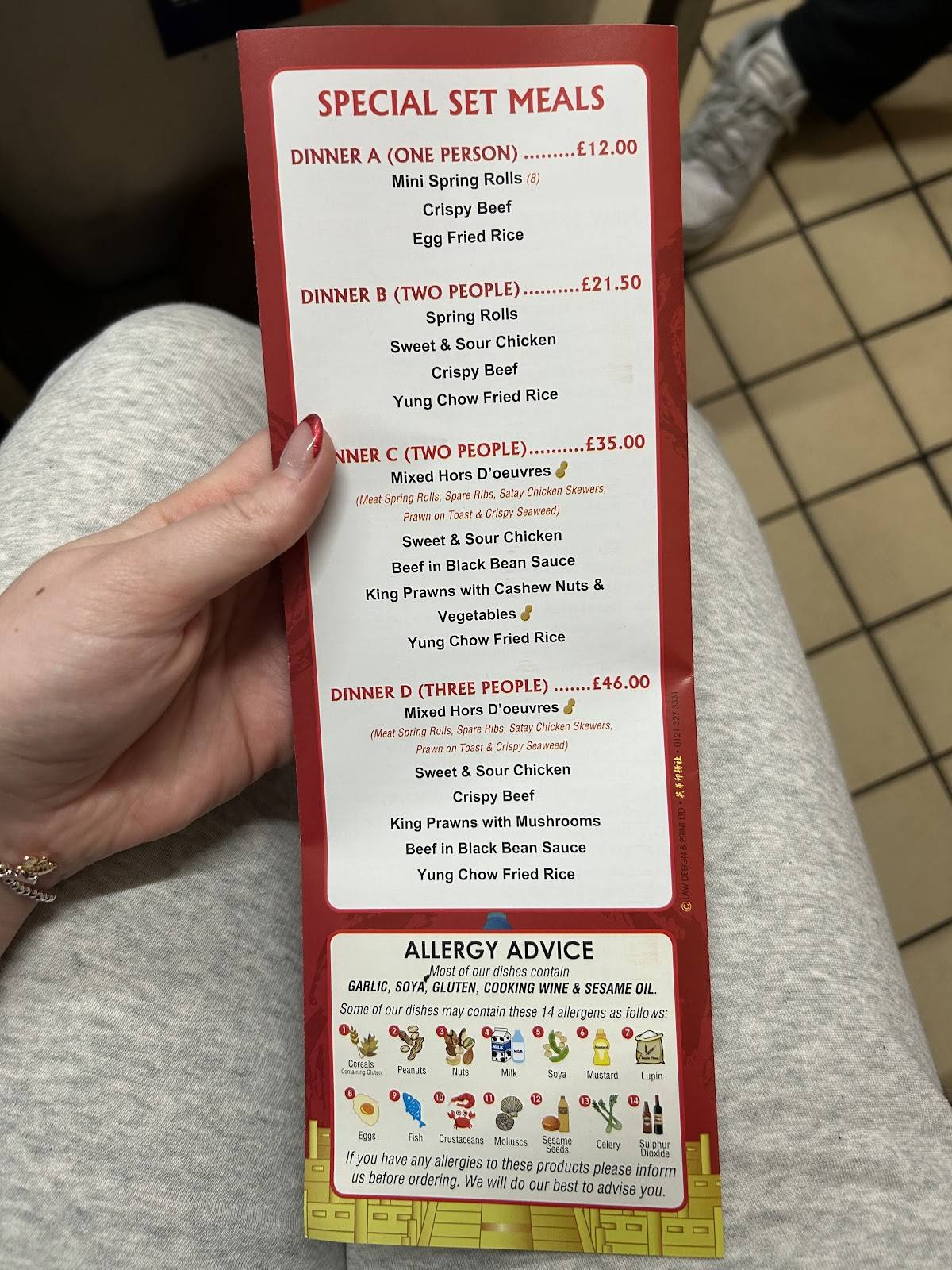 Menu at Raven Chinese Takeaway fast food, Ammanford