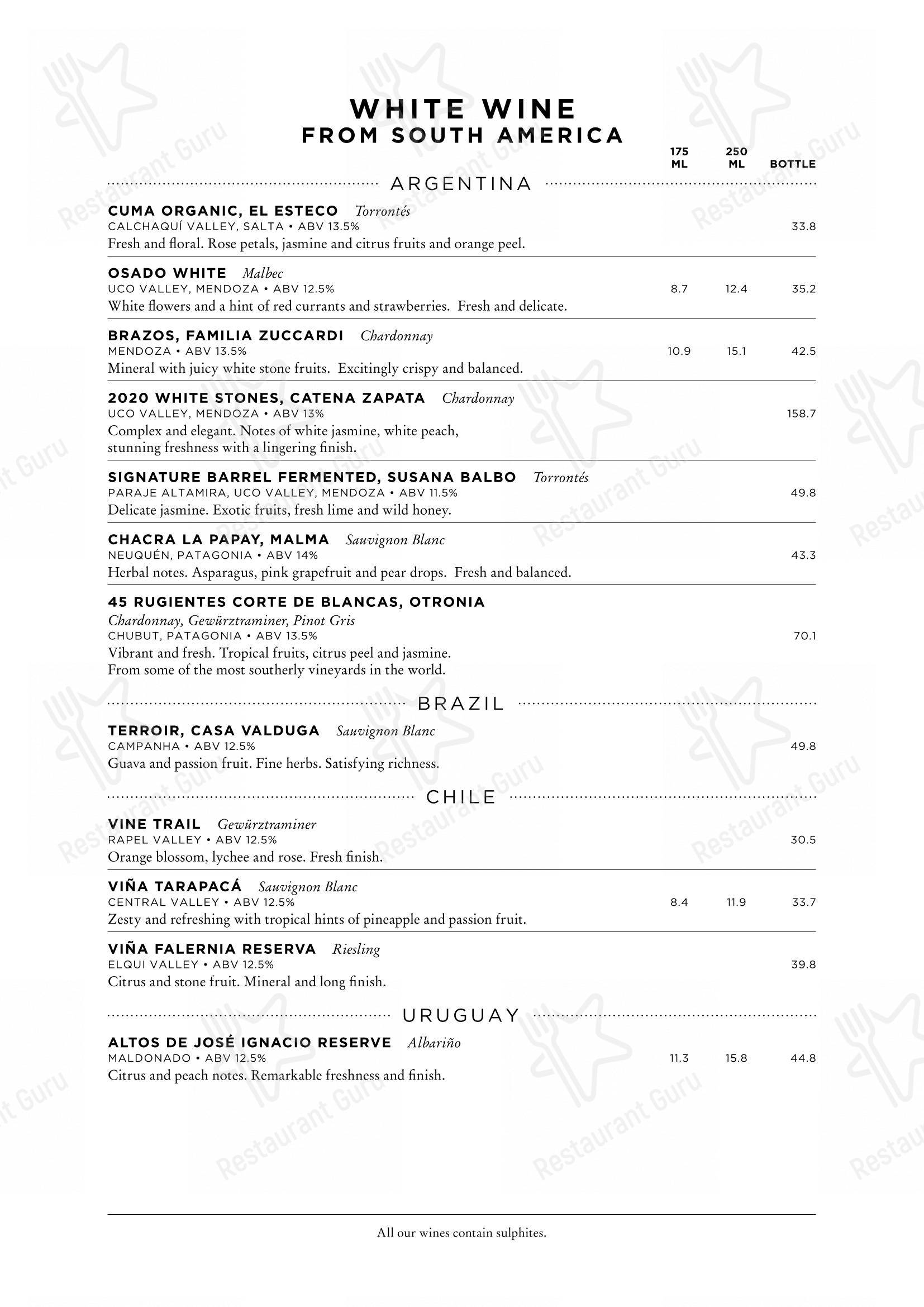 Menu at Fazenda Rodizio Bar & Grill Manchester, Manchester