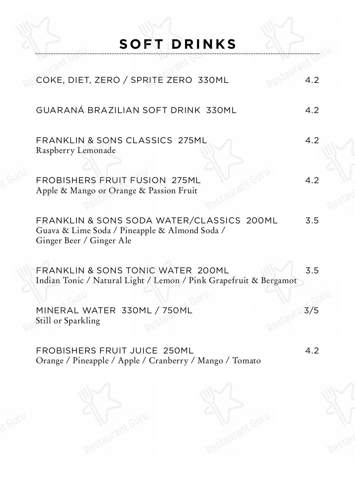 Menu at Fazenda Rodizio Bar & Grill Manchester, Manchester