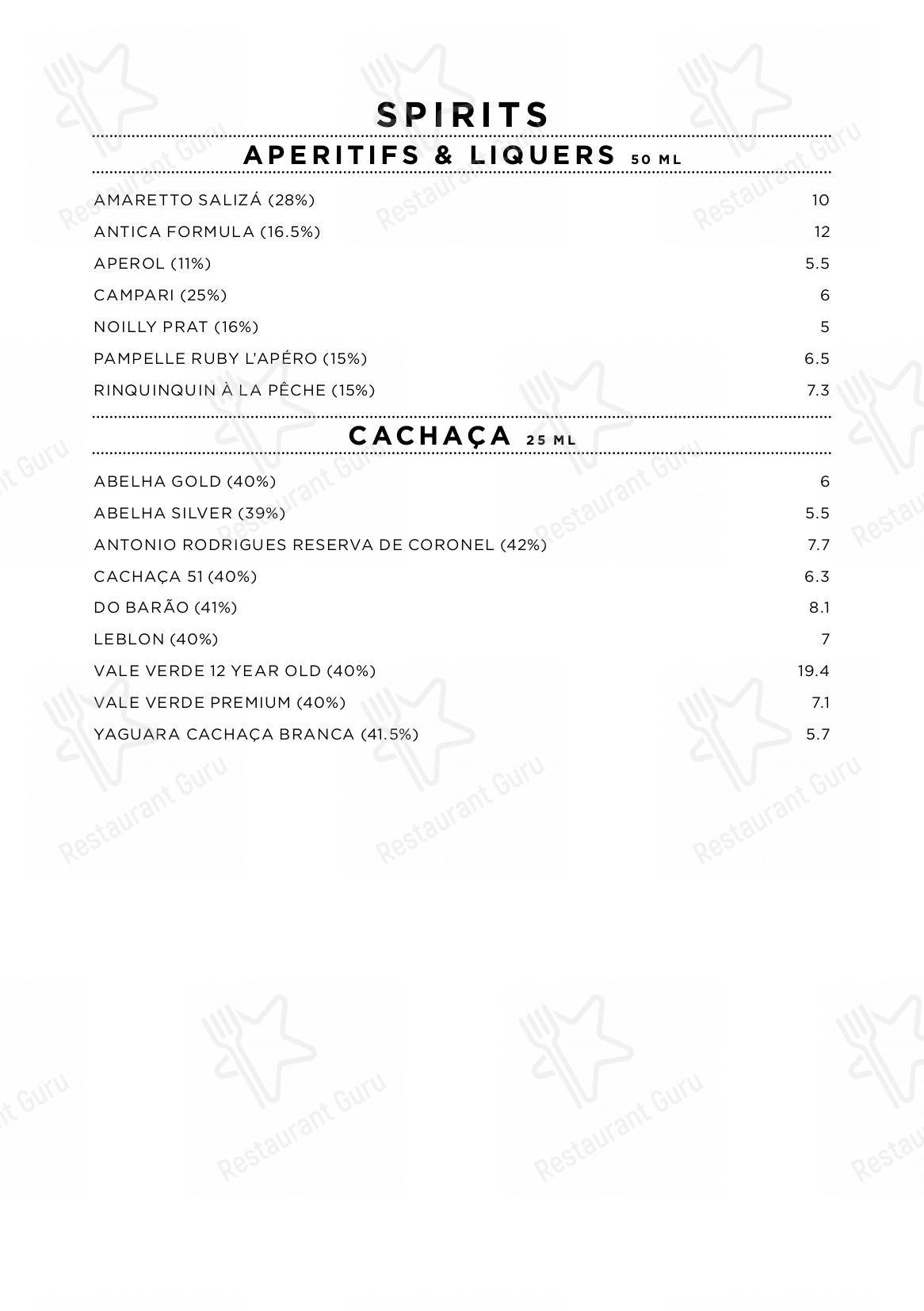 Menu at Fazenda Rodizio Bar & Grill Manchester, Manchester