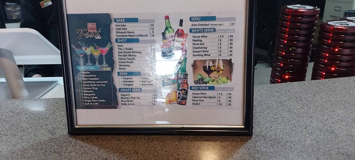 Menu at Feast Buffet restaurant, Renton