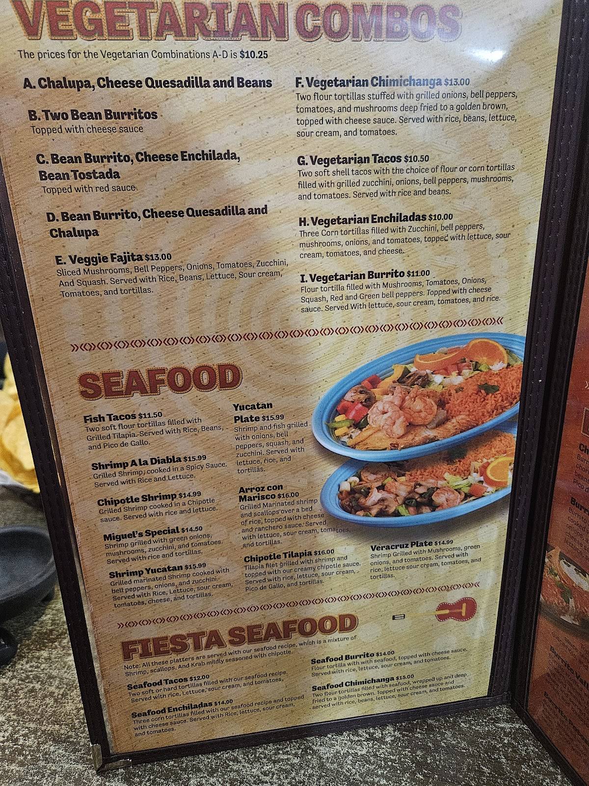 Menu at Fiesta Brava restaurant, Fergus Falls