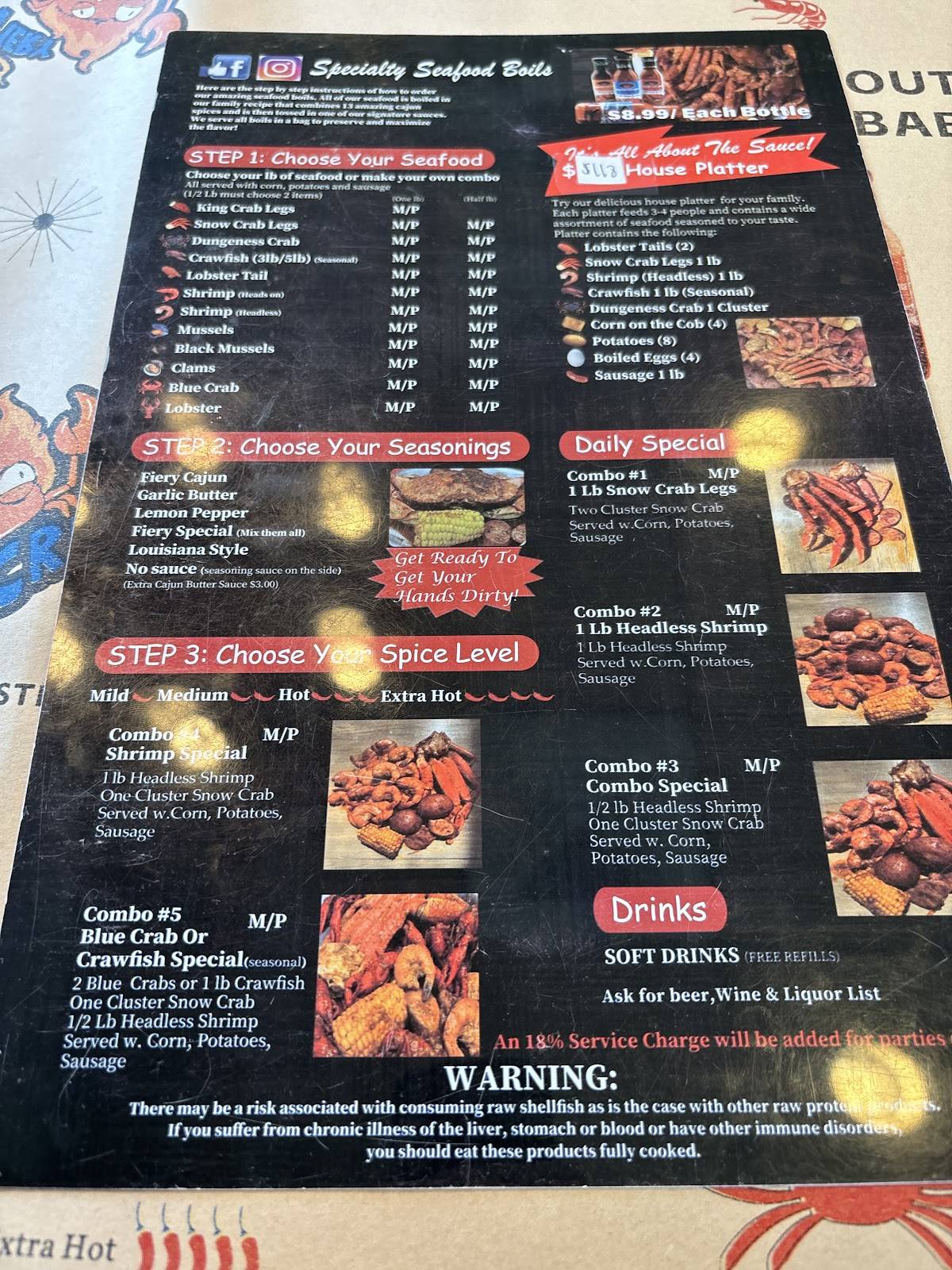 Fiery Crab Express Menu