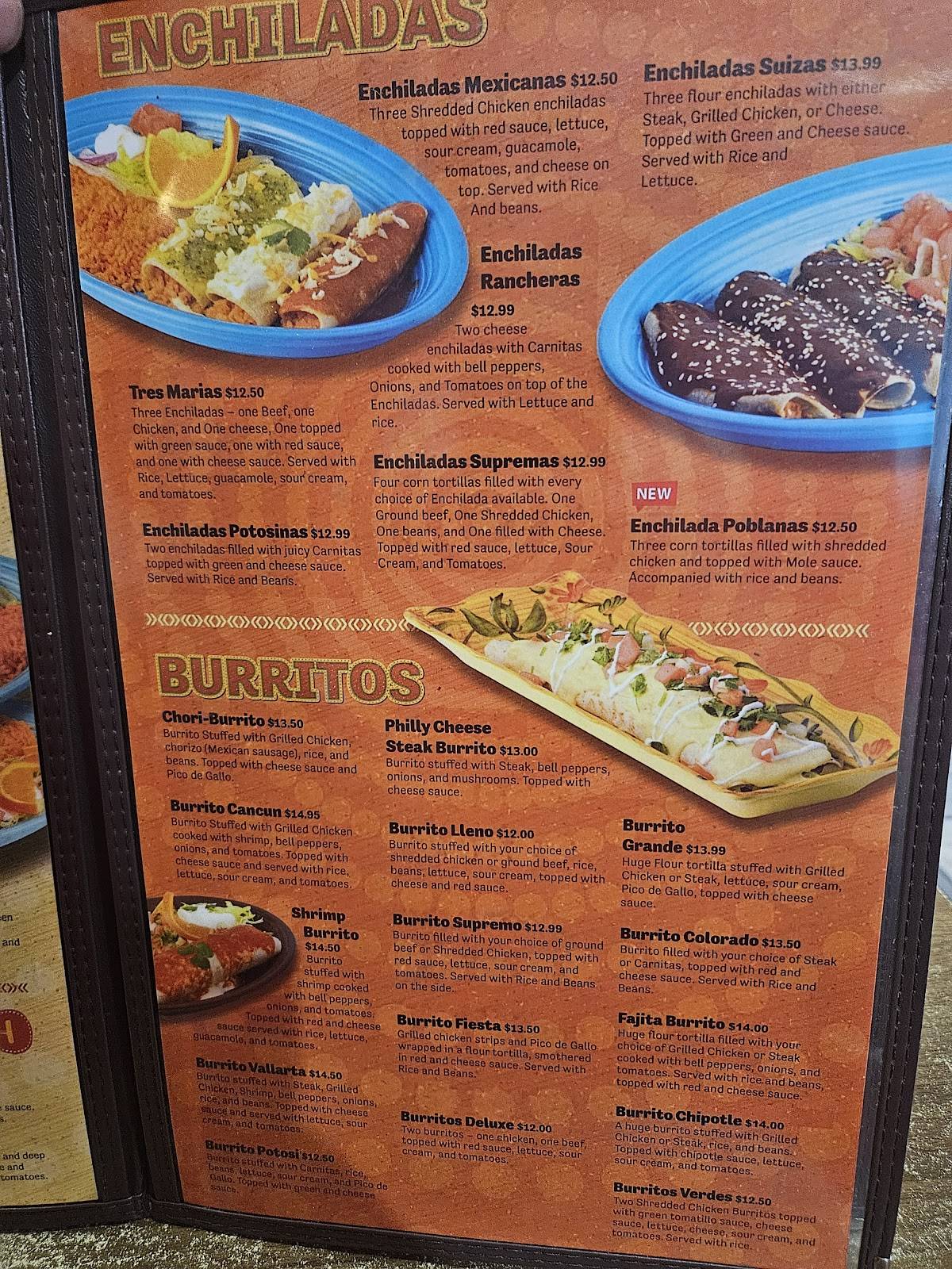 Menu at Fiesta Brava restaurant, Fergus Falls