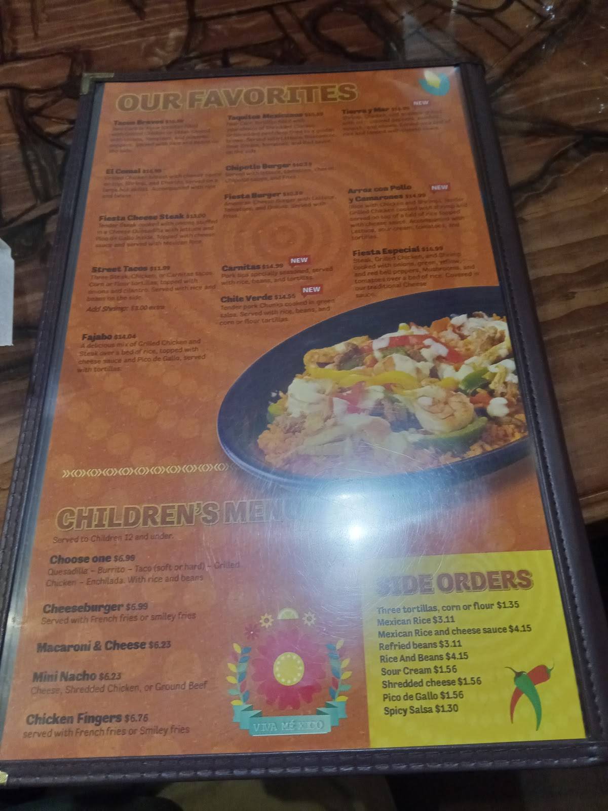 Menu at Fiesta Brava restaurant, Fergus Falls