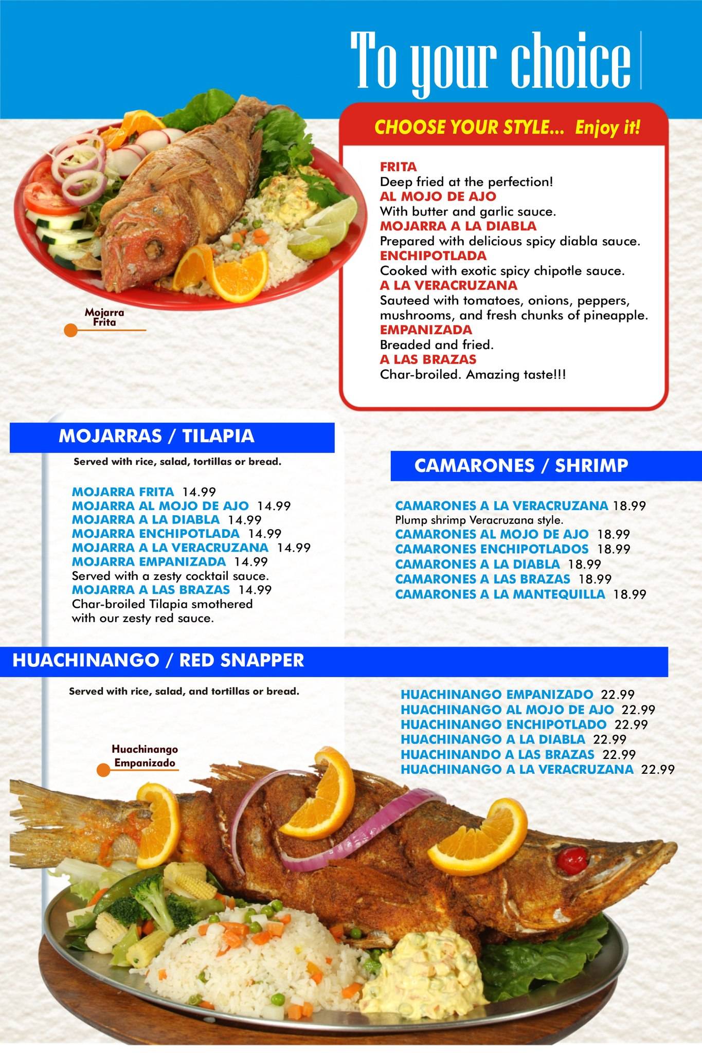 Menu at Fiesta Cafe, Milwaukee