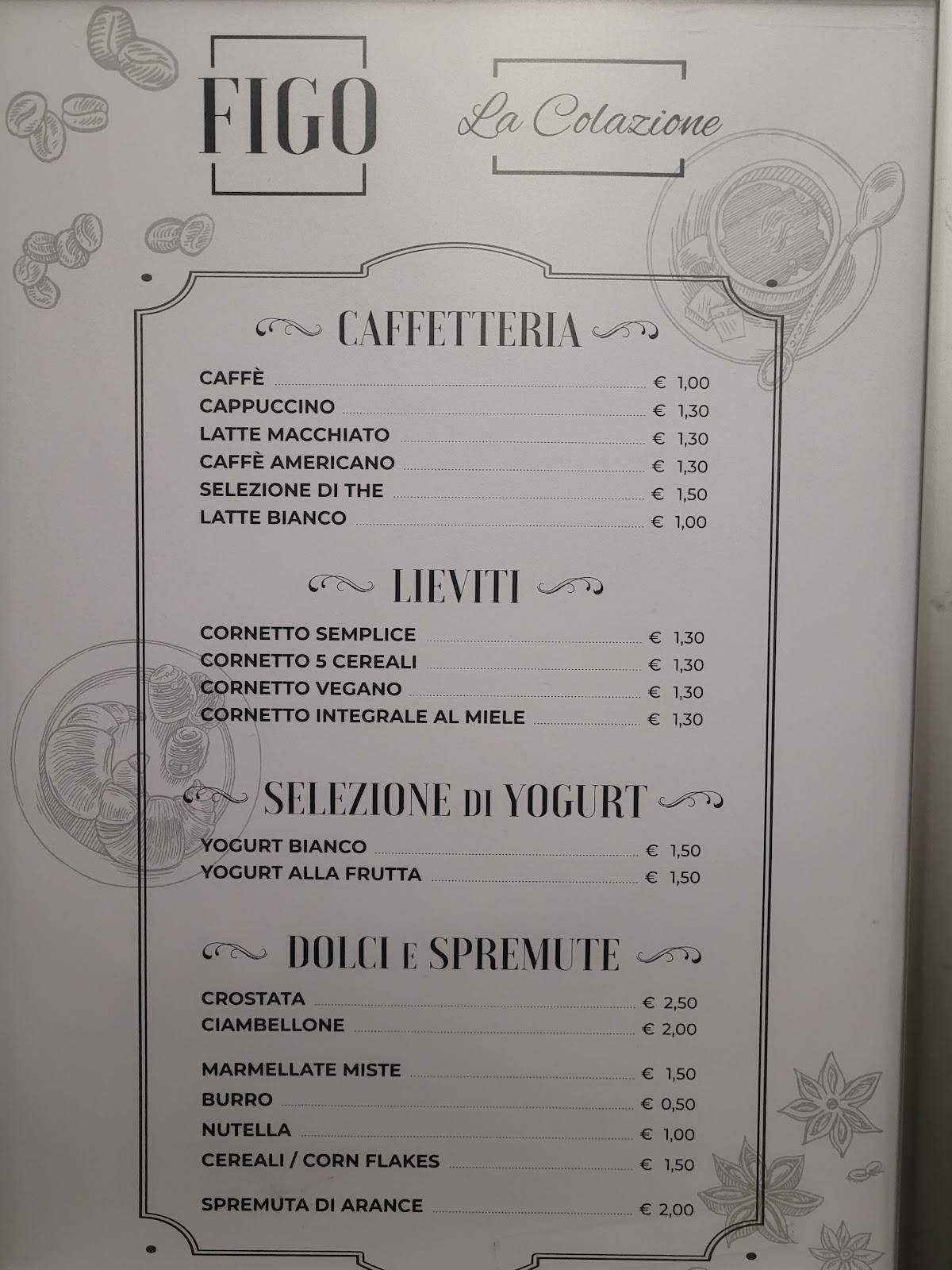 Menu da Ristorante Figo Nomentana, Roma
