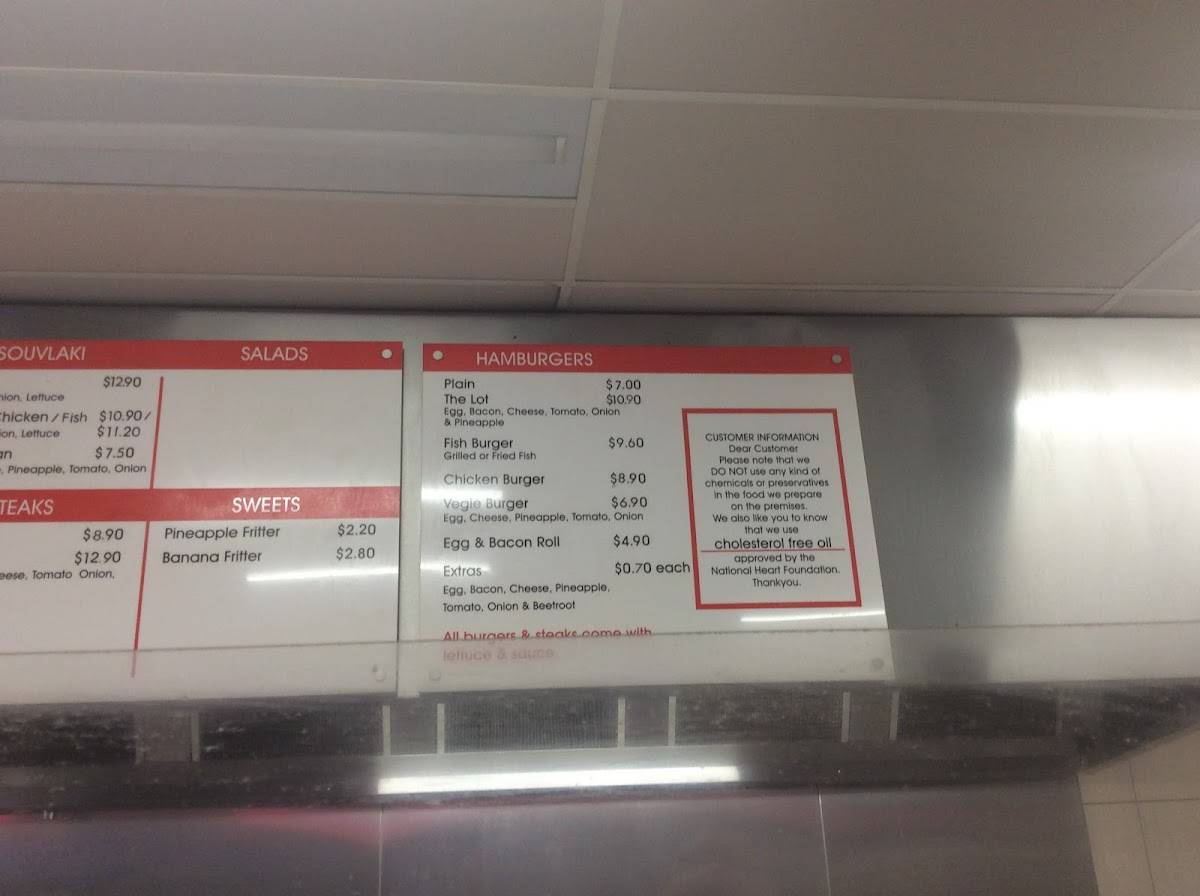 Menu at Fish Palace Mount Evelyn fast food, Mount Evelyn